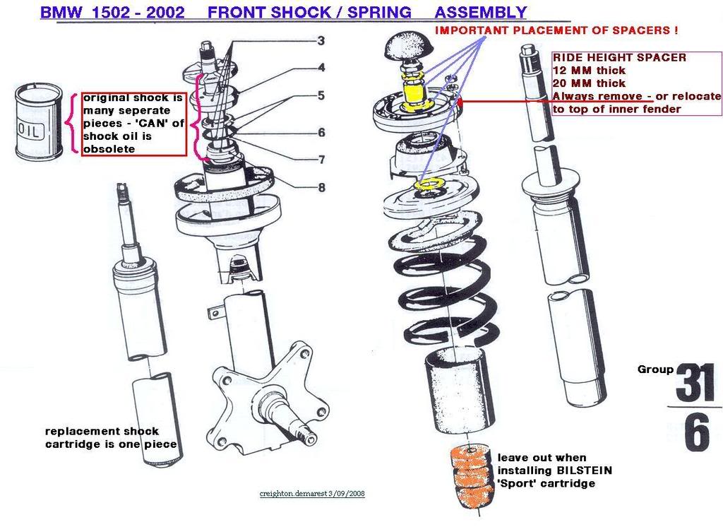 Boge tii strut housings |﻿ BMW 2002 and other '02