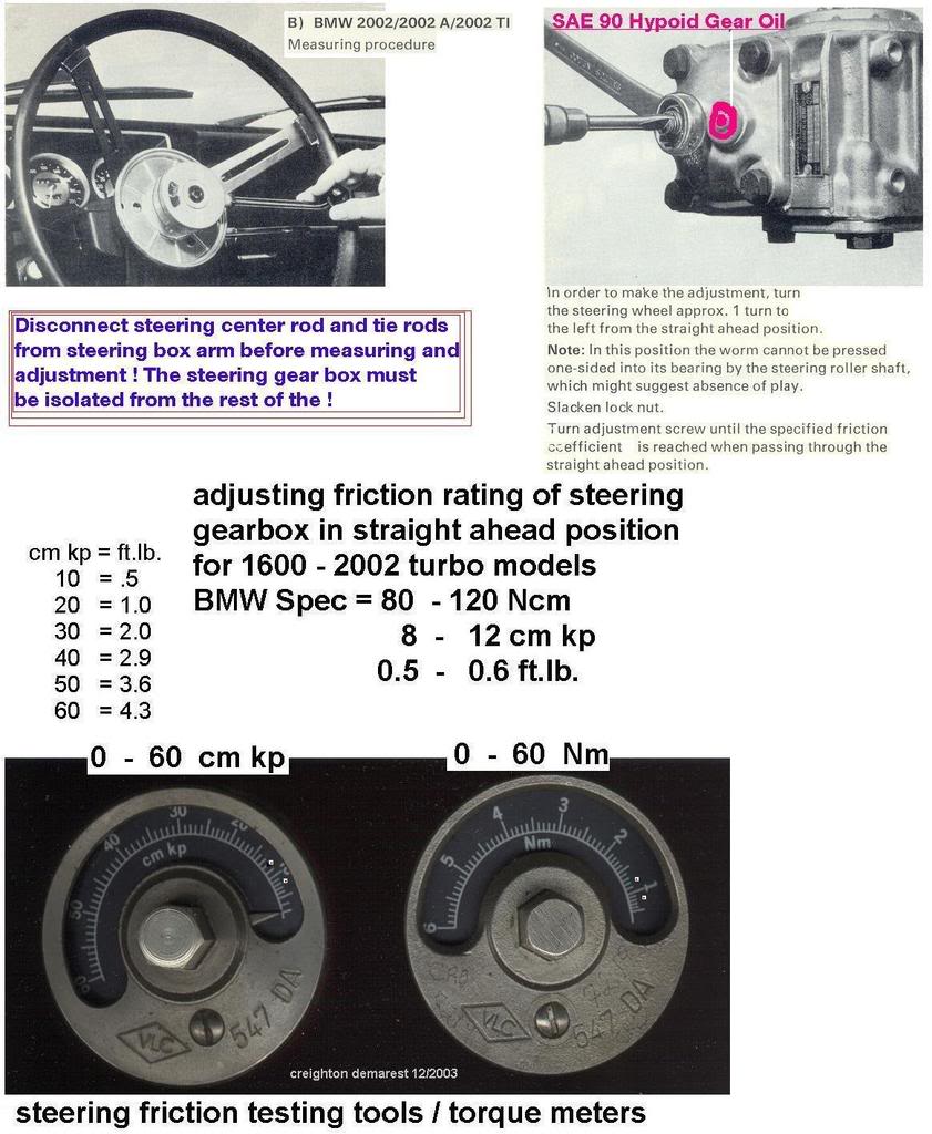 How to adjust steering box? |﻿ BMW 2002 and other '02