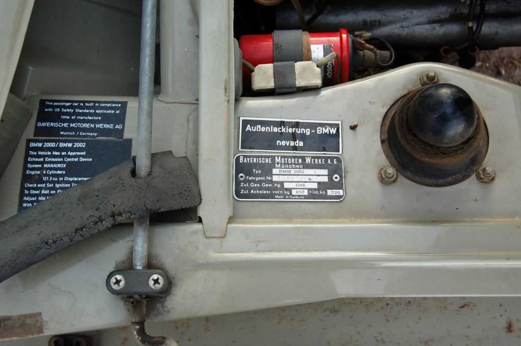 Under Hood Labels And Stickers - BMW 2002 and other '02 - 2002FAQ