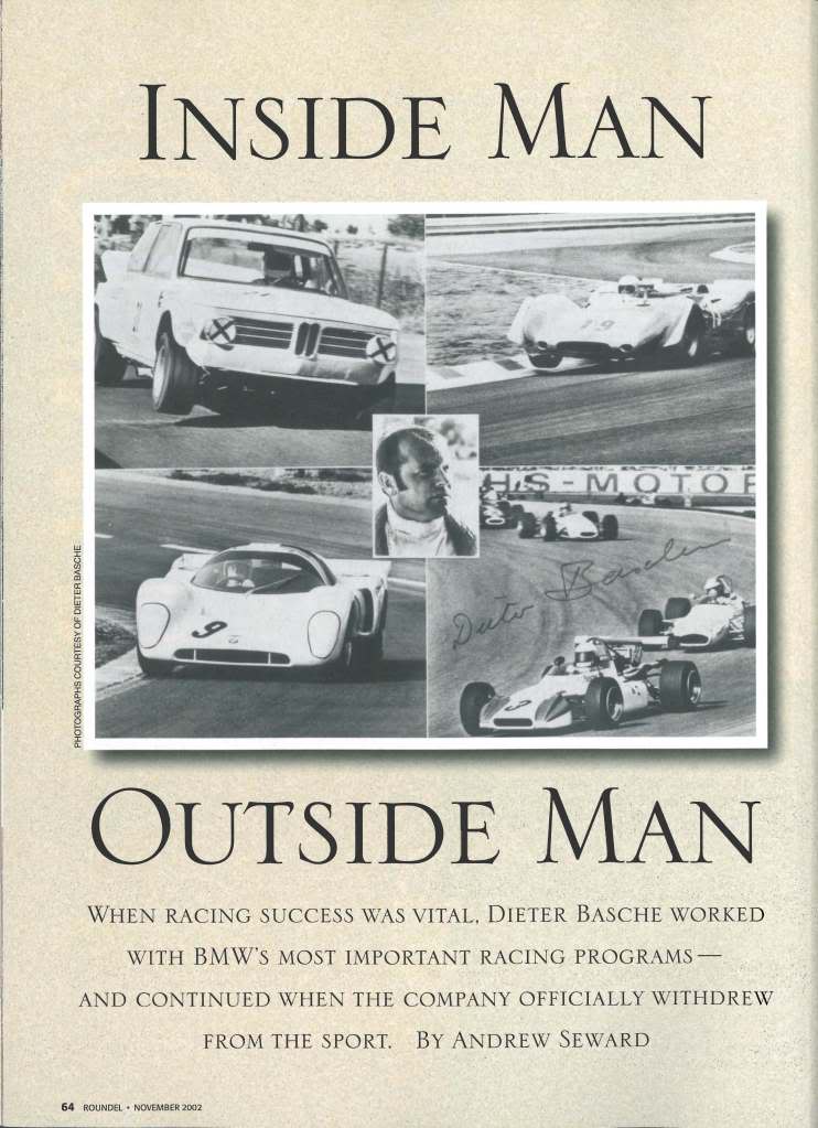 Dieter Basche interview (GS Tuning) Nov 2002 Roundel |﻿ BMW 2002 and ...