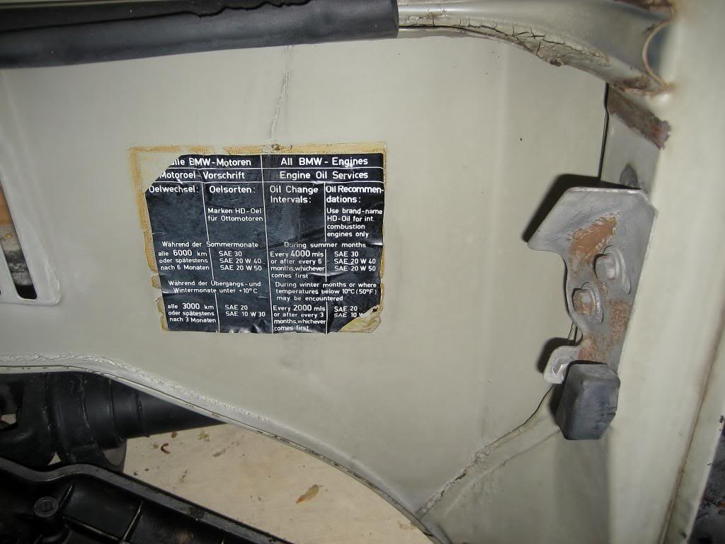 Under Hood Labels And Stickers |﻿ BMW 2002 and other '02