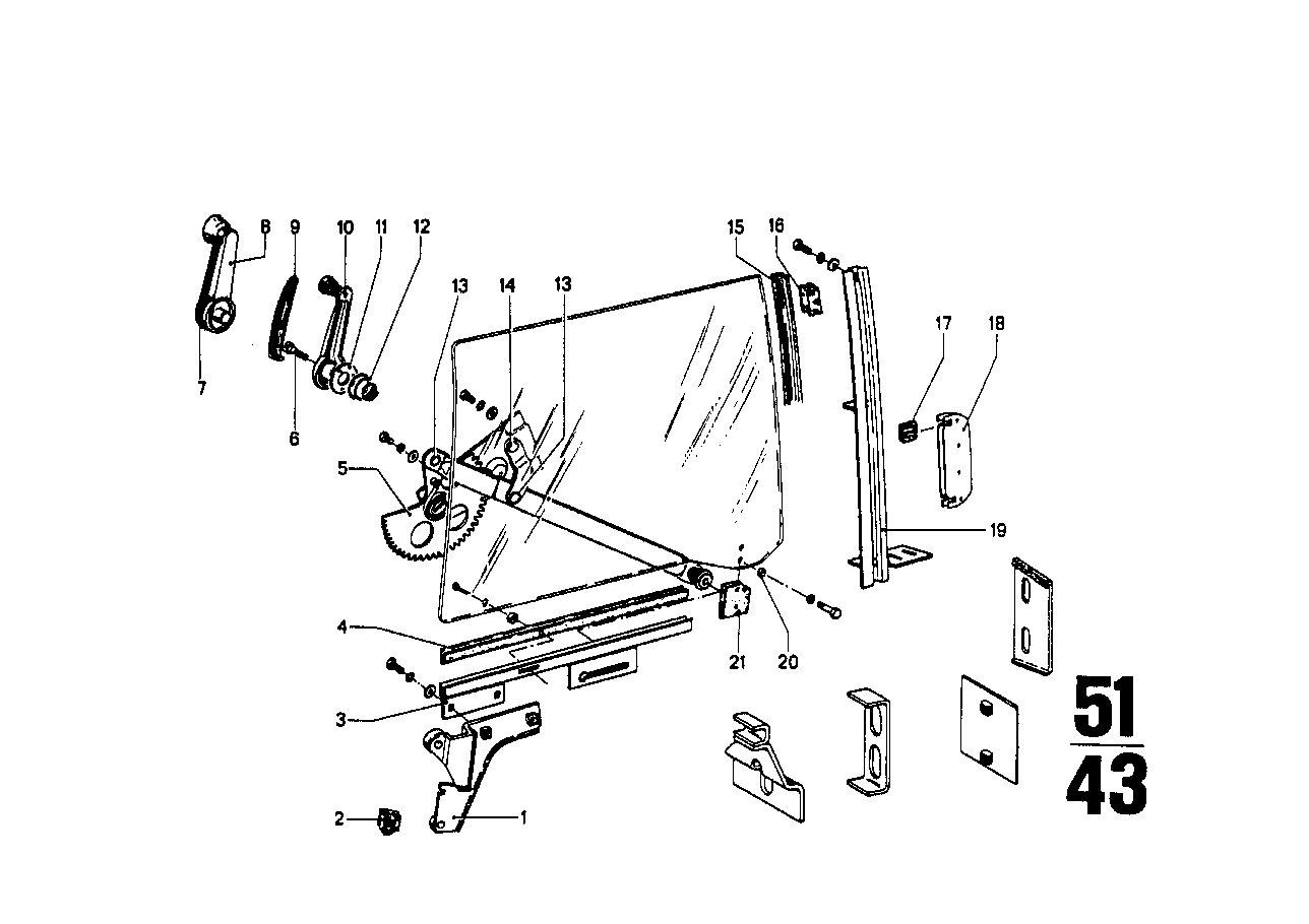Window guide sliding piece |﻿ BMW 2002 and other '02