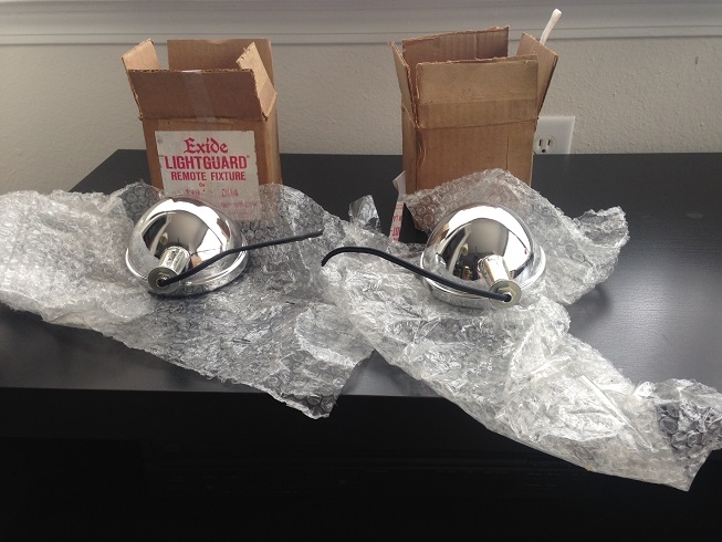 Vintage NOS Made in USA all metal/glass Driving lights |﻿ Miscellaneous