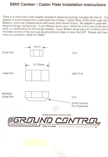 opinions on the Ground Control adjustable camber plates?? |﻿ BMW 2002 ...