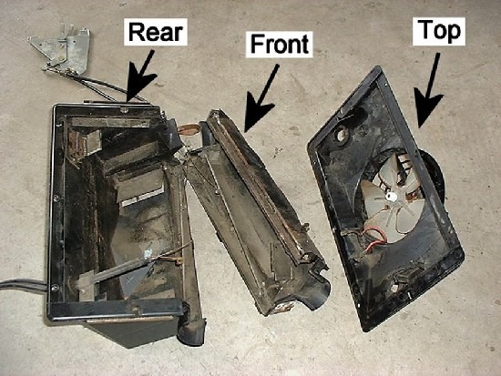 The three pieces of the heater box shell - Technical Photos - BMW 2002 FAQ