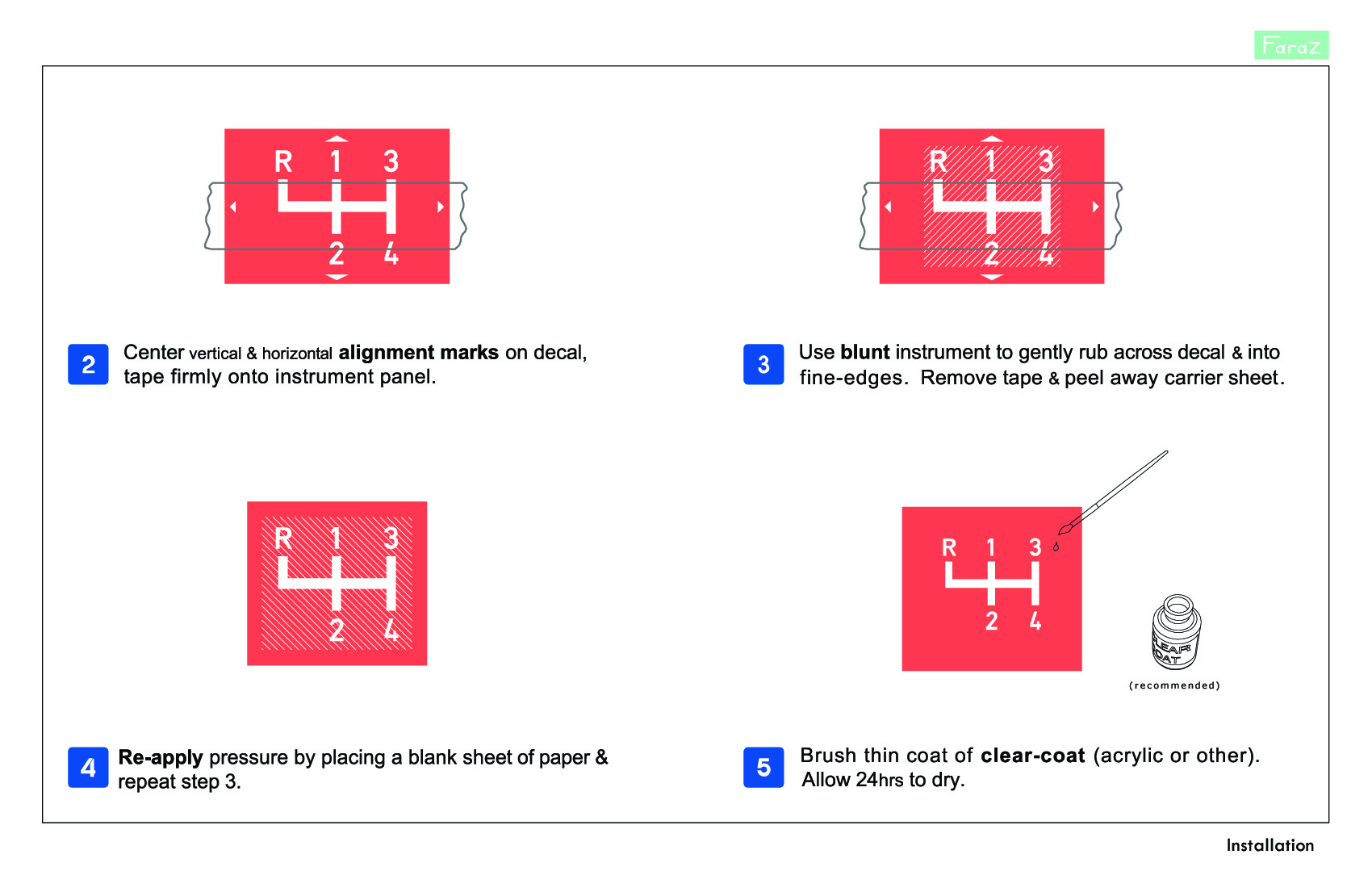 Last 5 speed (dogleg) shift decal FS |﻿ Miscellaneous