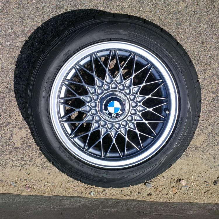 Set of 15" BMW BBS style 5 wheels with tires - Miscellaneous - 2002FAQ