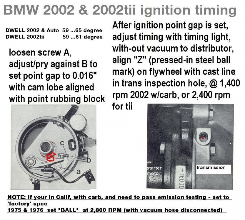 ignition timing |﻿ BMW 2002 and other '02