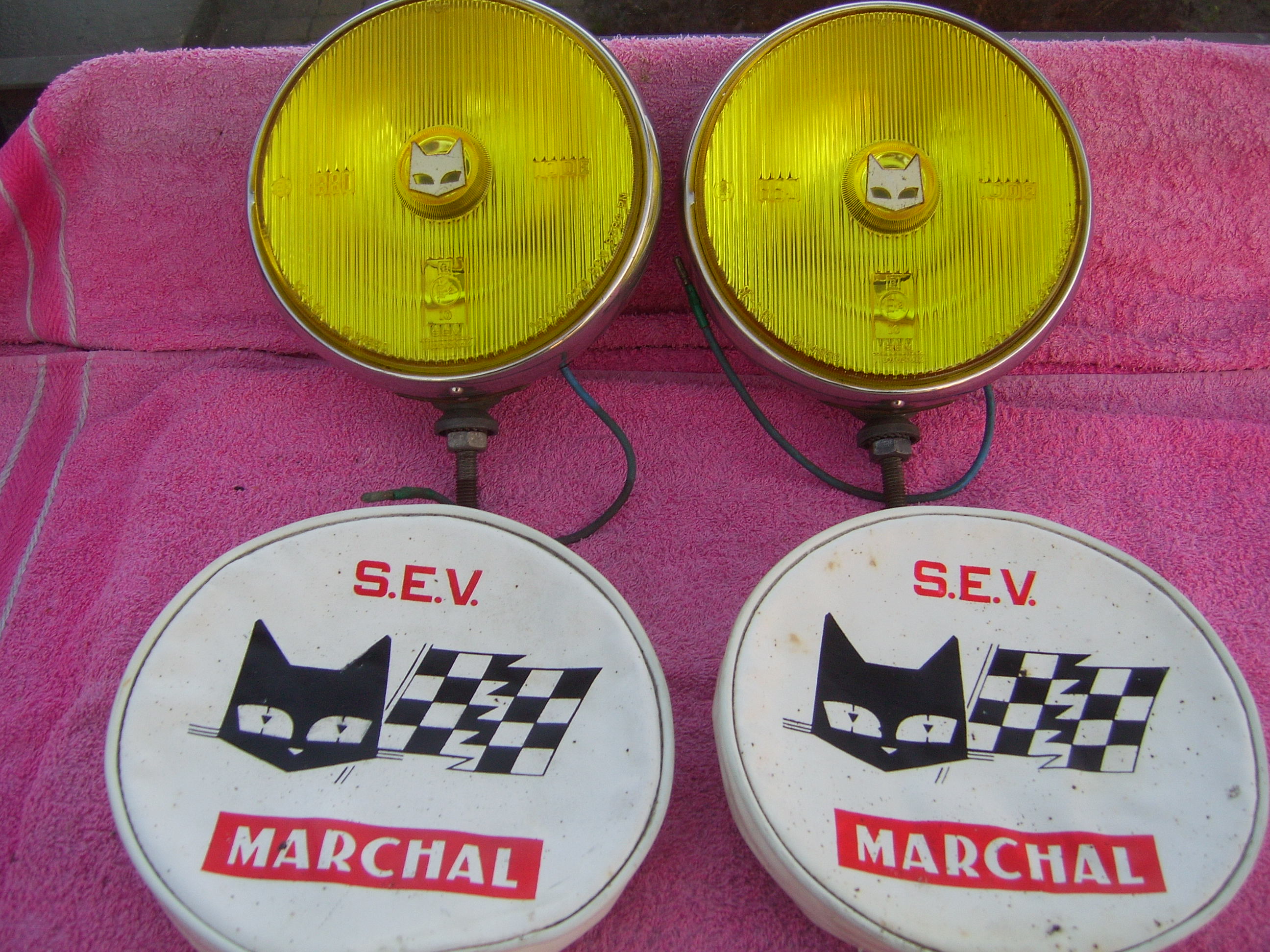 FS Marchal 880 Yellow Fog Lights + Soft Covers |﻿ Miscellaneous