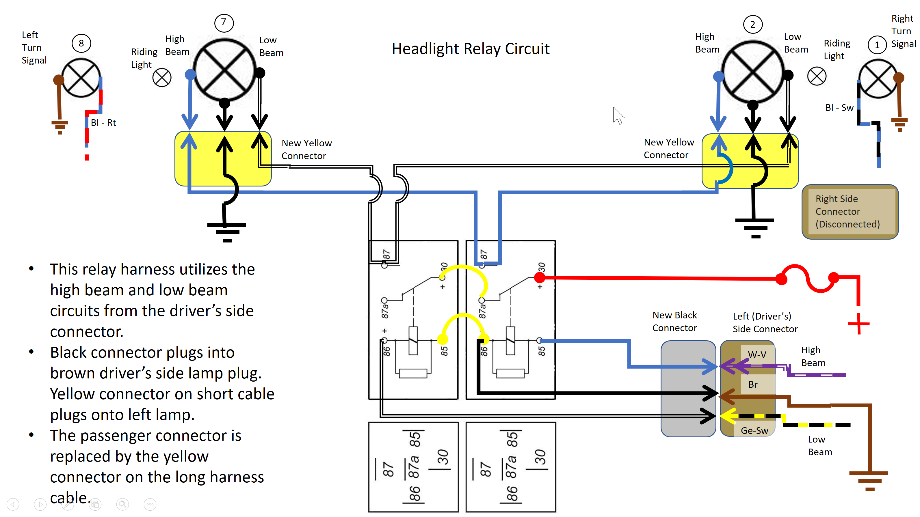 Headlight Relay Circuit Circuit Diagram