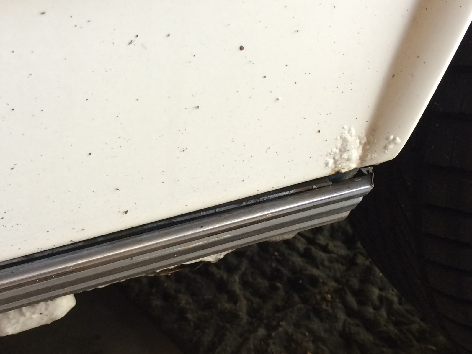 Rust on rocker panel between drivers door and rear wheel well - Member ...