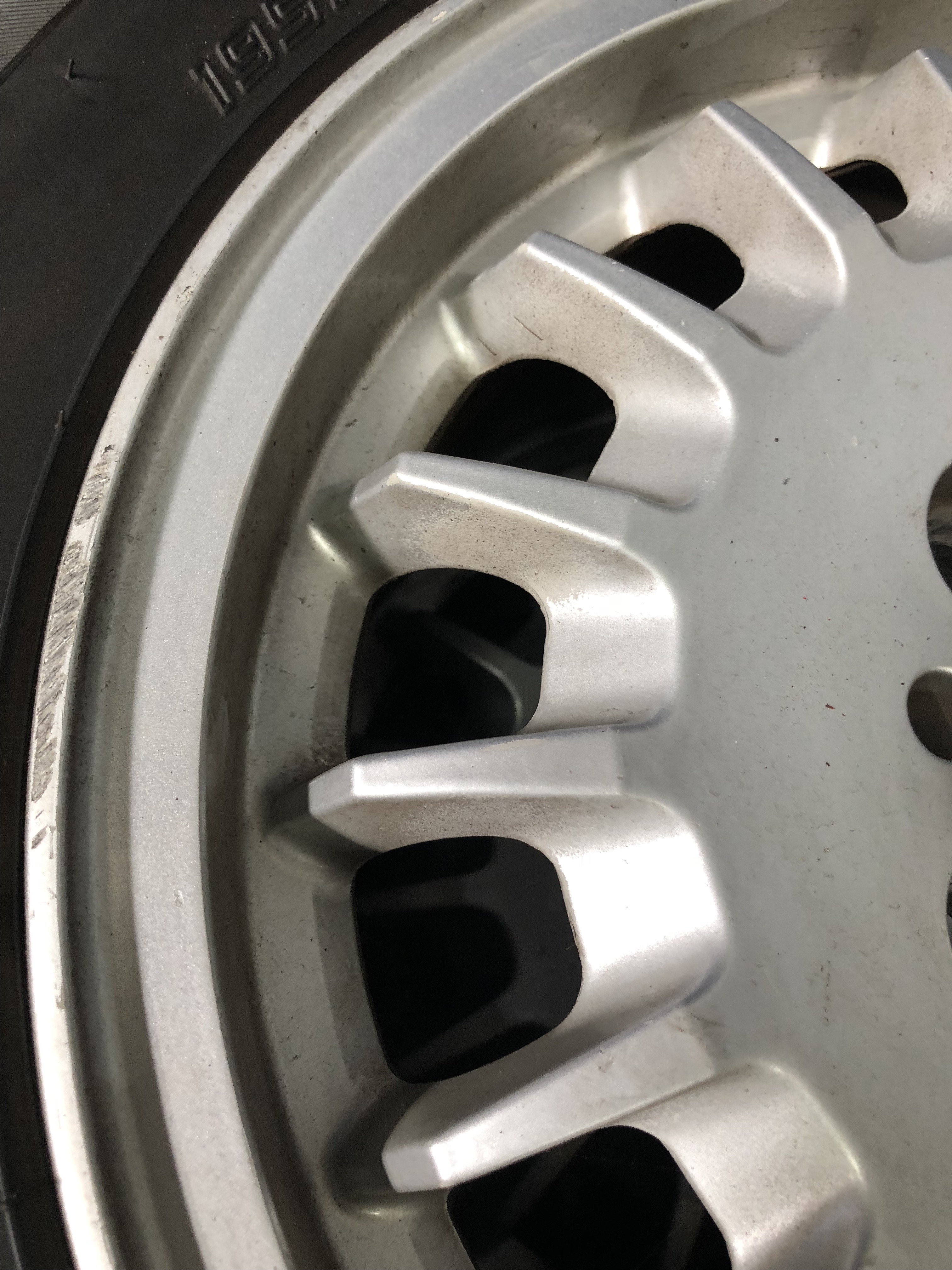 Bottle cap Rims for sale (4) w/semi new tires |﻿ Miscellaneous