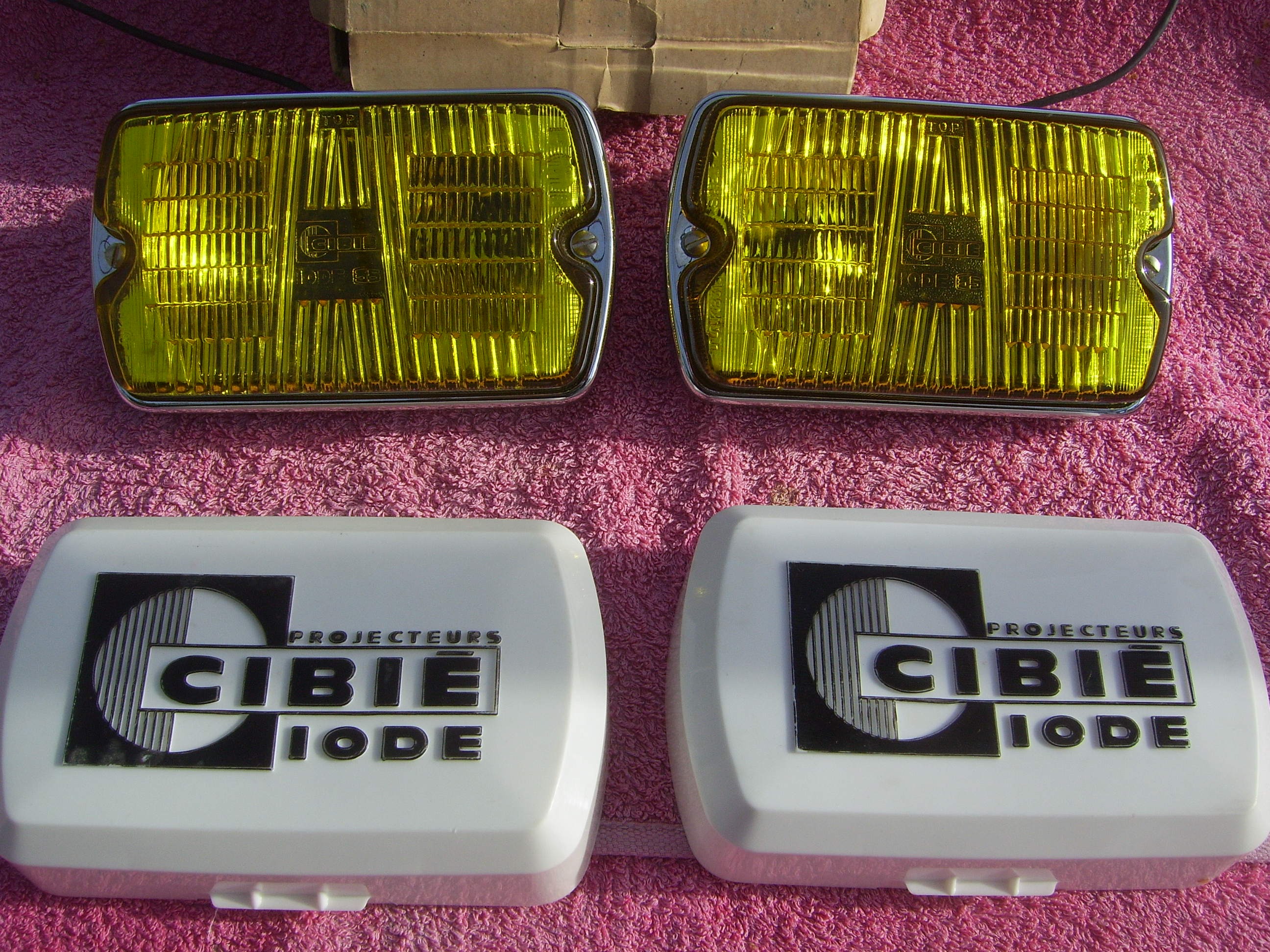 FS NOS Cibie 35 Yellow Fog Lights + NOS Covers |﻿ Miscellaneous