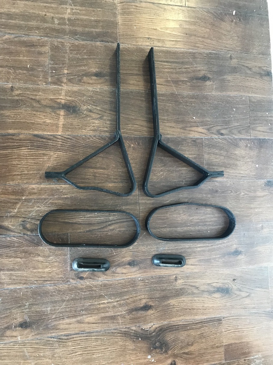 Chrome Bumper Bracket set complete front & back, Wiper trans ...