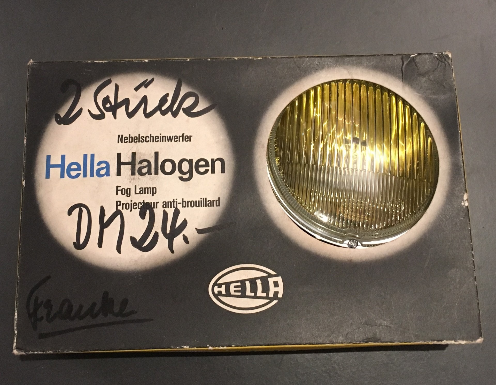 NOS in Box Hella 142 Yellow Fog Lights |﻿ Electrical and Ignition