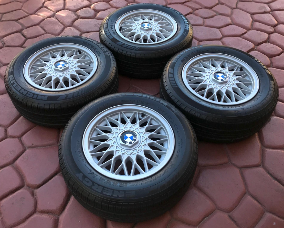14" BMW E30 BBS Basketweaves 4x100 195/65/14 Michelin Tires ...