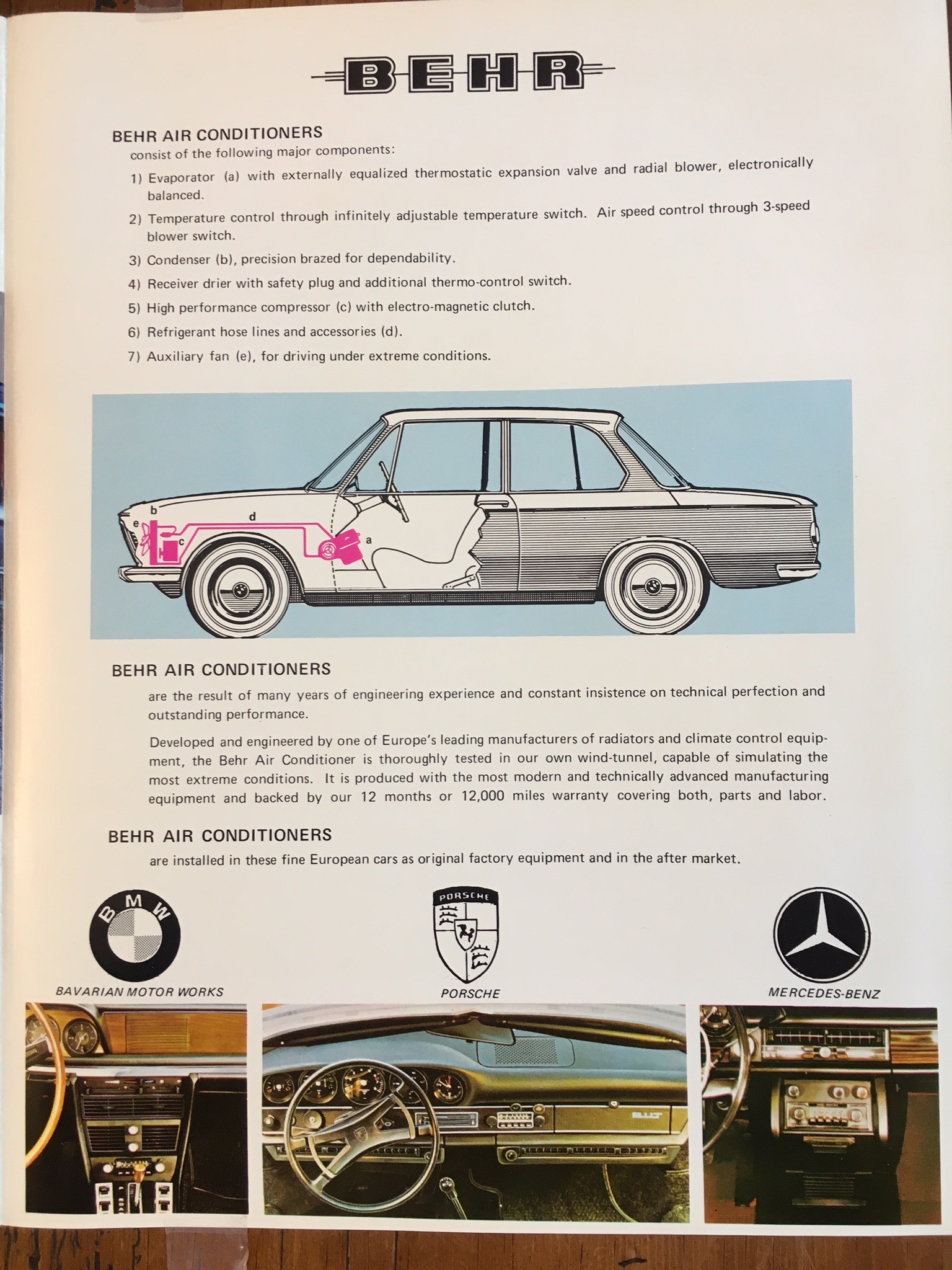 Behr A/C Brochure |﻿ BMW 2002 and other '02