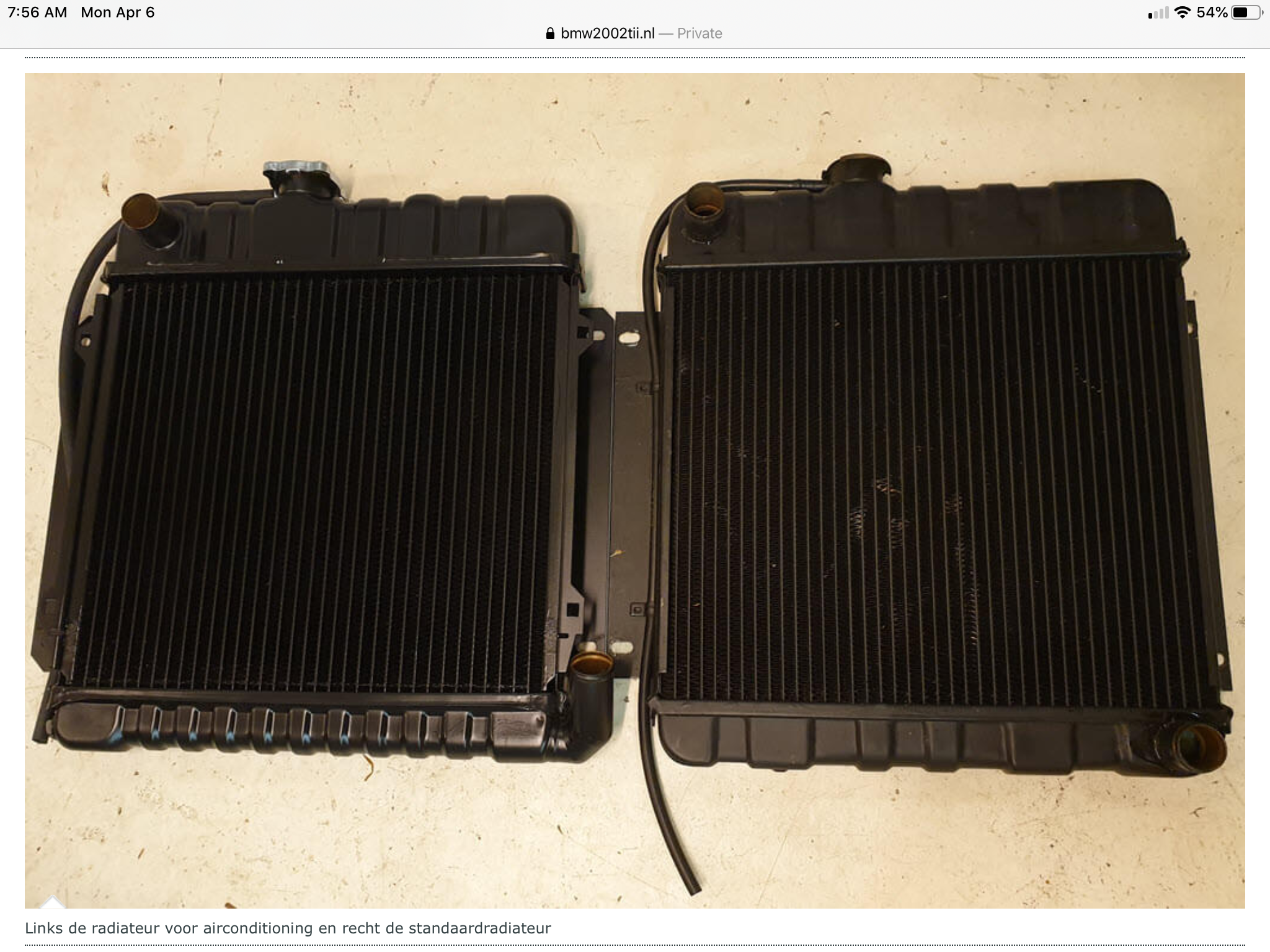 Special Radiator for BMW 2002 AC |﻿ BMW 2002 and other '02
