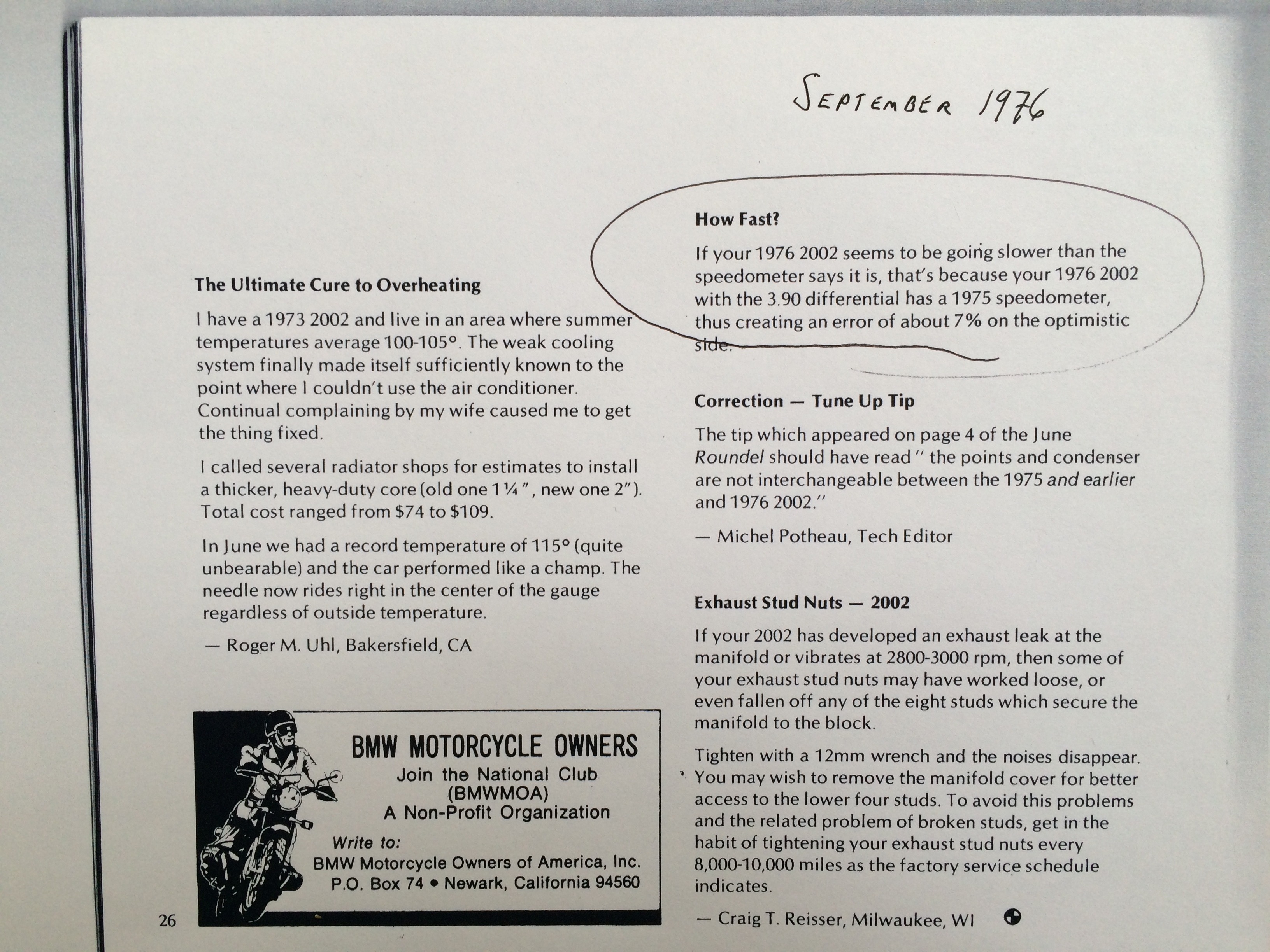 Speedo recalibrate |﻿ BMW 2002 and other '02