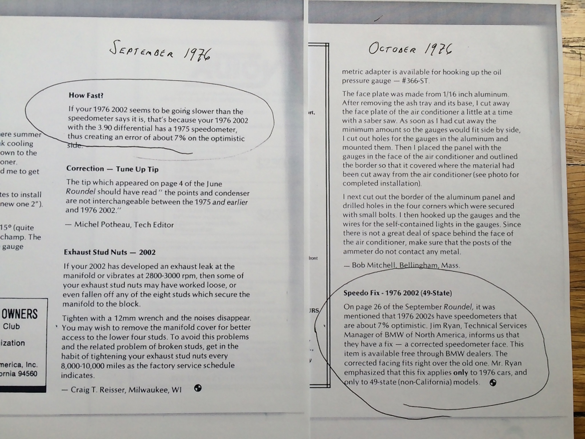 Speedo recalibrate |﻿ BMW 2002 and other '02