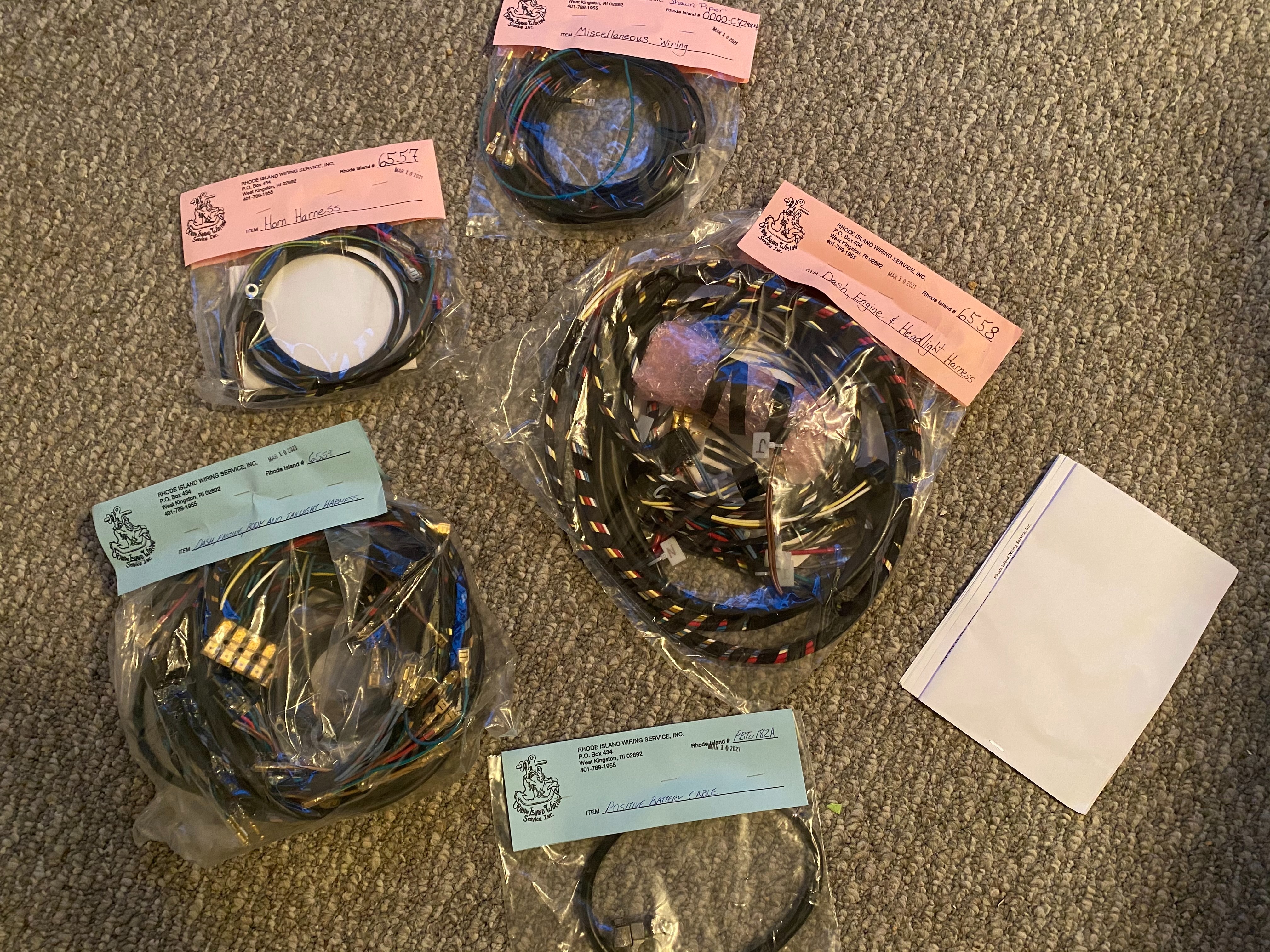 Finished wiring harness from Rhode Island Wiring - A 1969 BMW 2002 ...