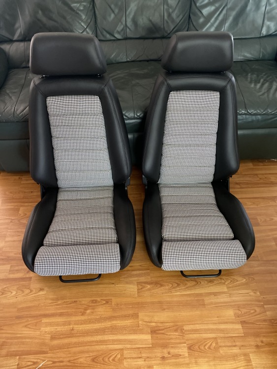 E21 Recaros in leather and houndstooth |﻿ Miscellaneous
