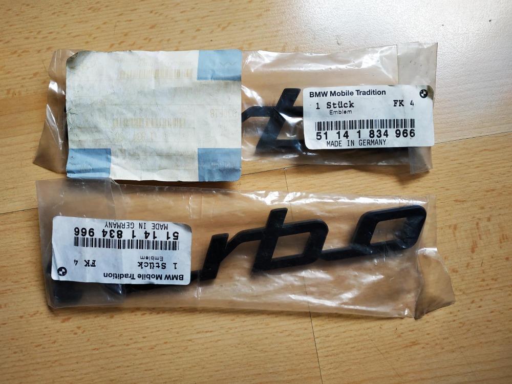 51141834966 RARE OEM BMW 2002 TURBO Badge for Rear Panel |﻿ Miscellaneous