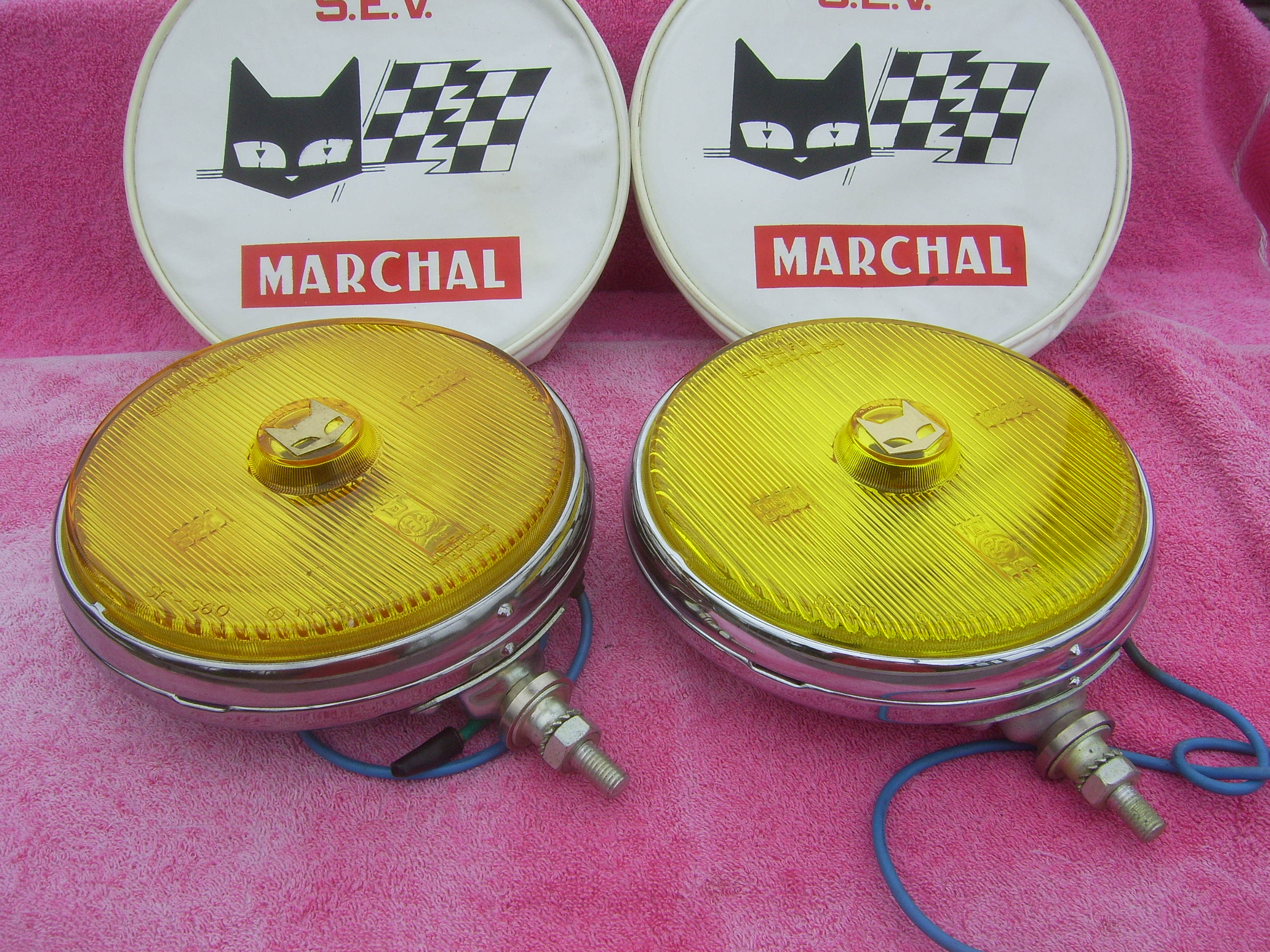 FS: Marchal 880 Yellow Fog Lights + Soft Covers |﻿ Miscellaneous