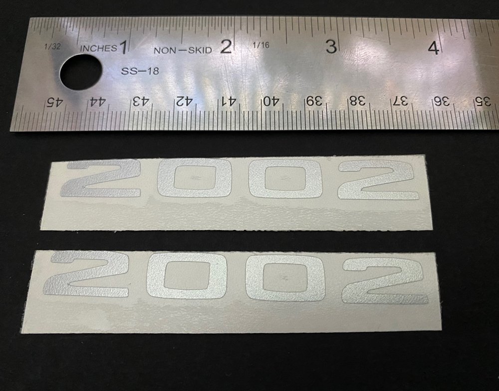 High-Temp Brake Caliper Decals '2002' Lettering |﻿ Miscellaneous