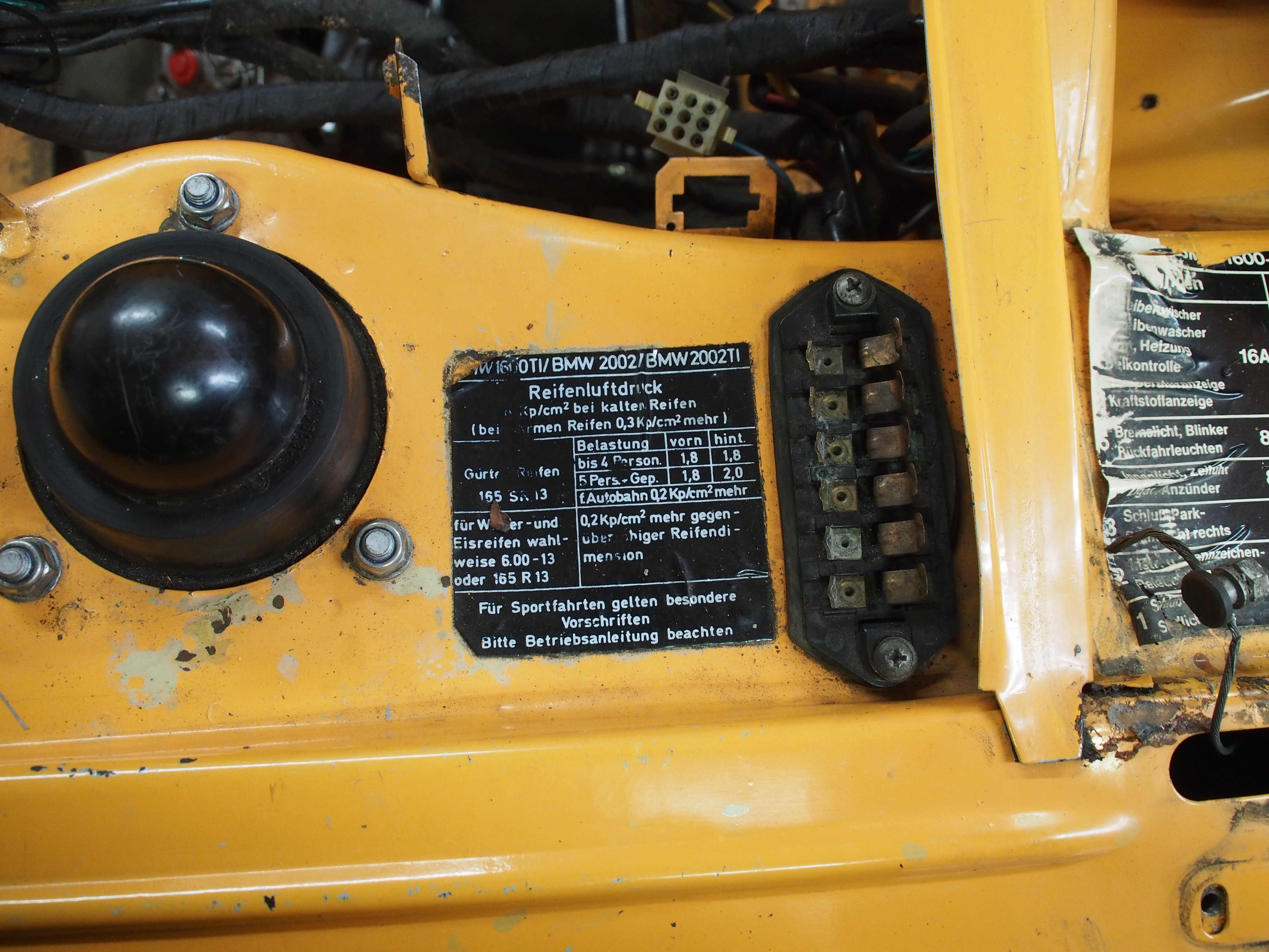 Ti engine bay decals and placement |﻿ BMW 2002ti and BMW 1600ti Owners ...