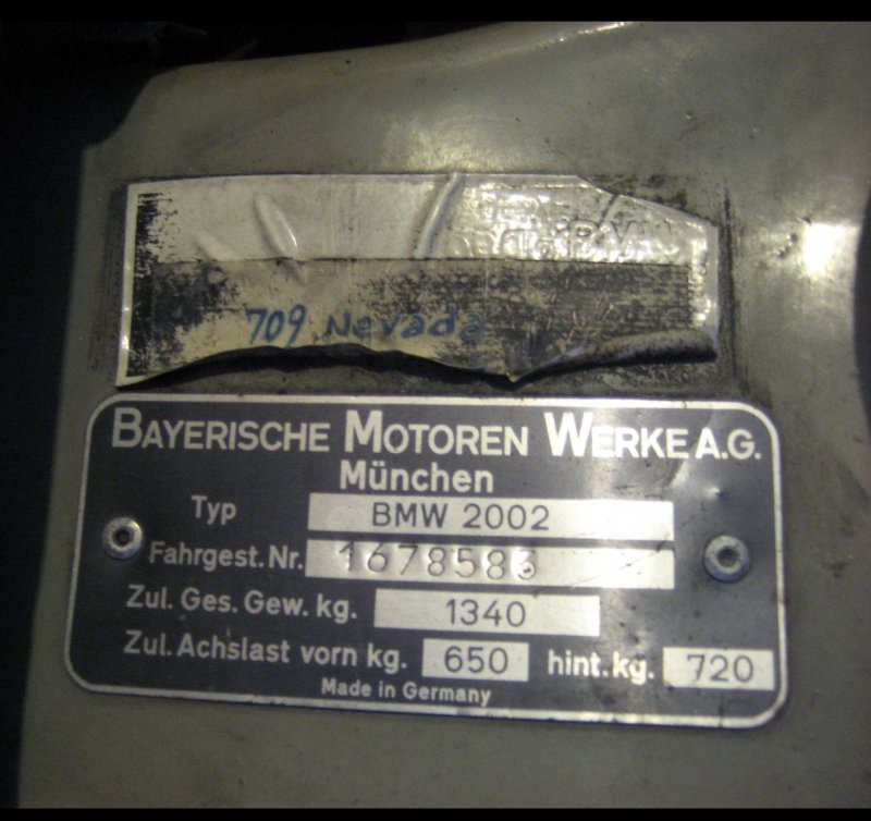 FMVSS Sticker Question |﻿ BMW 2002 and other '02