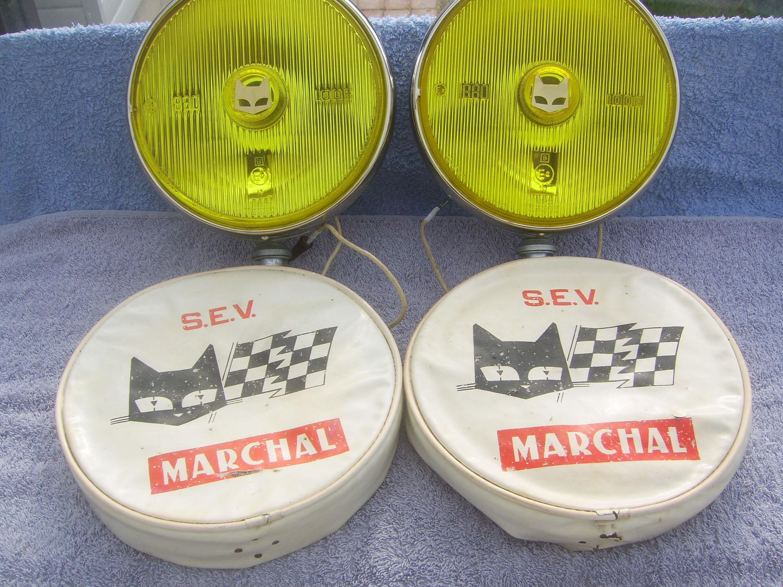 FS: Marchal 880 Yellow Fog Lights + Soft Covers |﻿ Miscellaneous