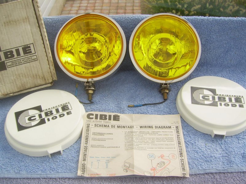 FS: Set NOS Cibie 45 Yellow Driving Lights + Set NOS Covers ...