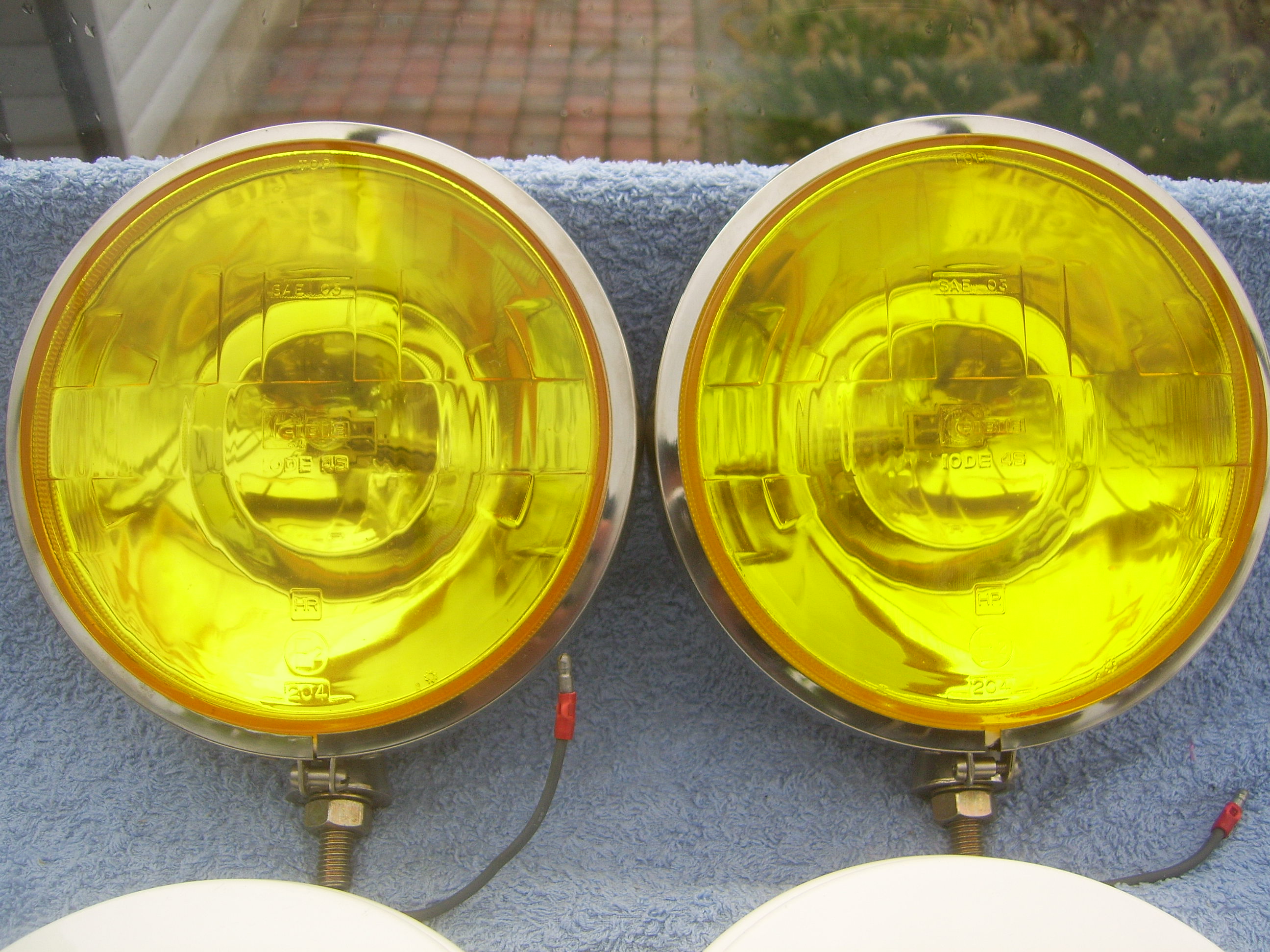 SOLD Set NOS Cibie 45 Yellow Driving Lights + Set NOS Covers ...