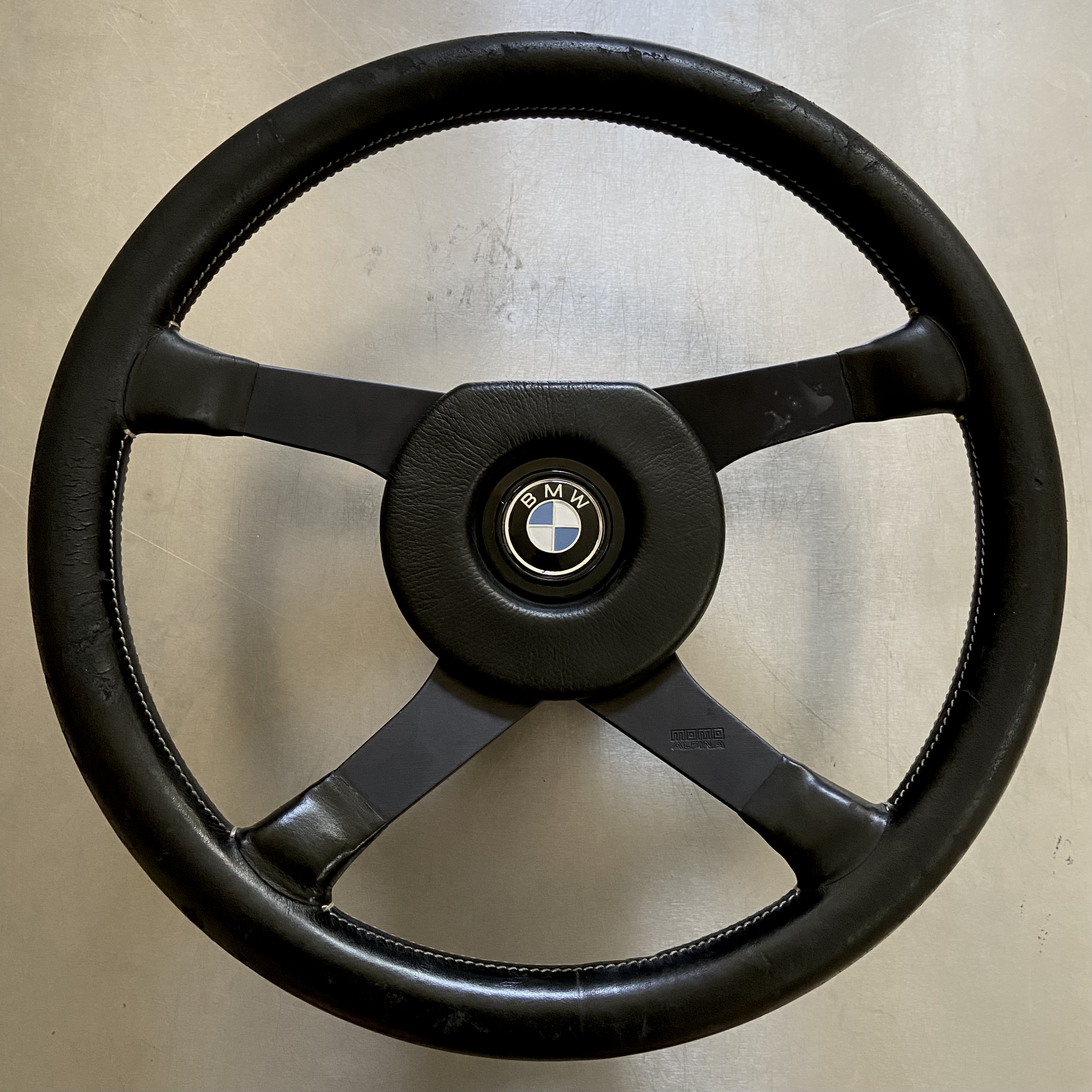 Momo Alpina 380mm Steering wheel w/ Solid Momo Hub |﻿ Miscellaneous