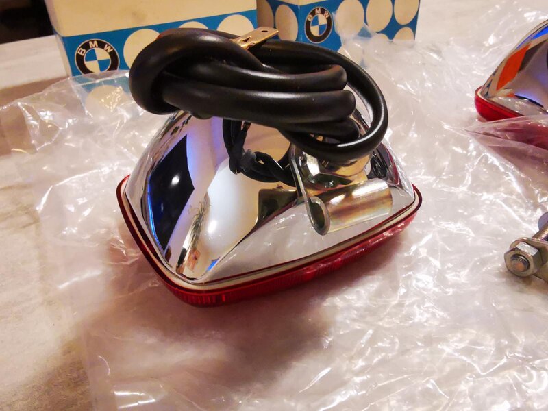 2x NOS Hella rear fog light, metal case, in original box ...
