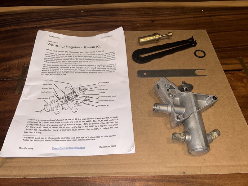 Kugelfischer Warm-Up Regulator Repair Kit Instructions - Engine and ...