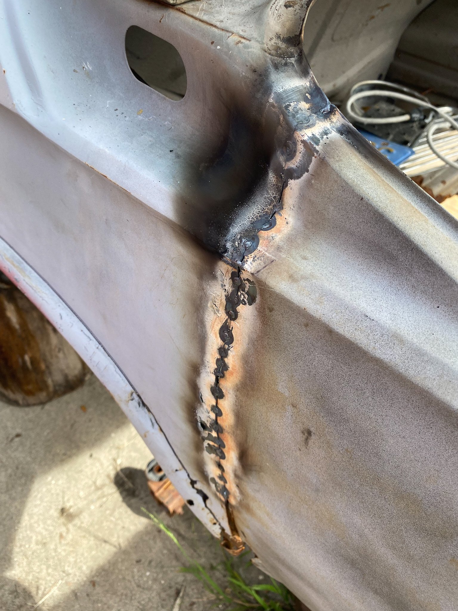 Welding has begun! "The Cattle Chaser" |﻿ 1969 BMW 1600-2 "The Cattle ...