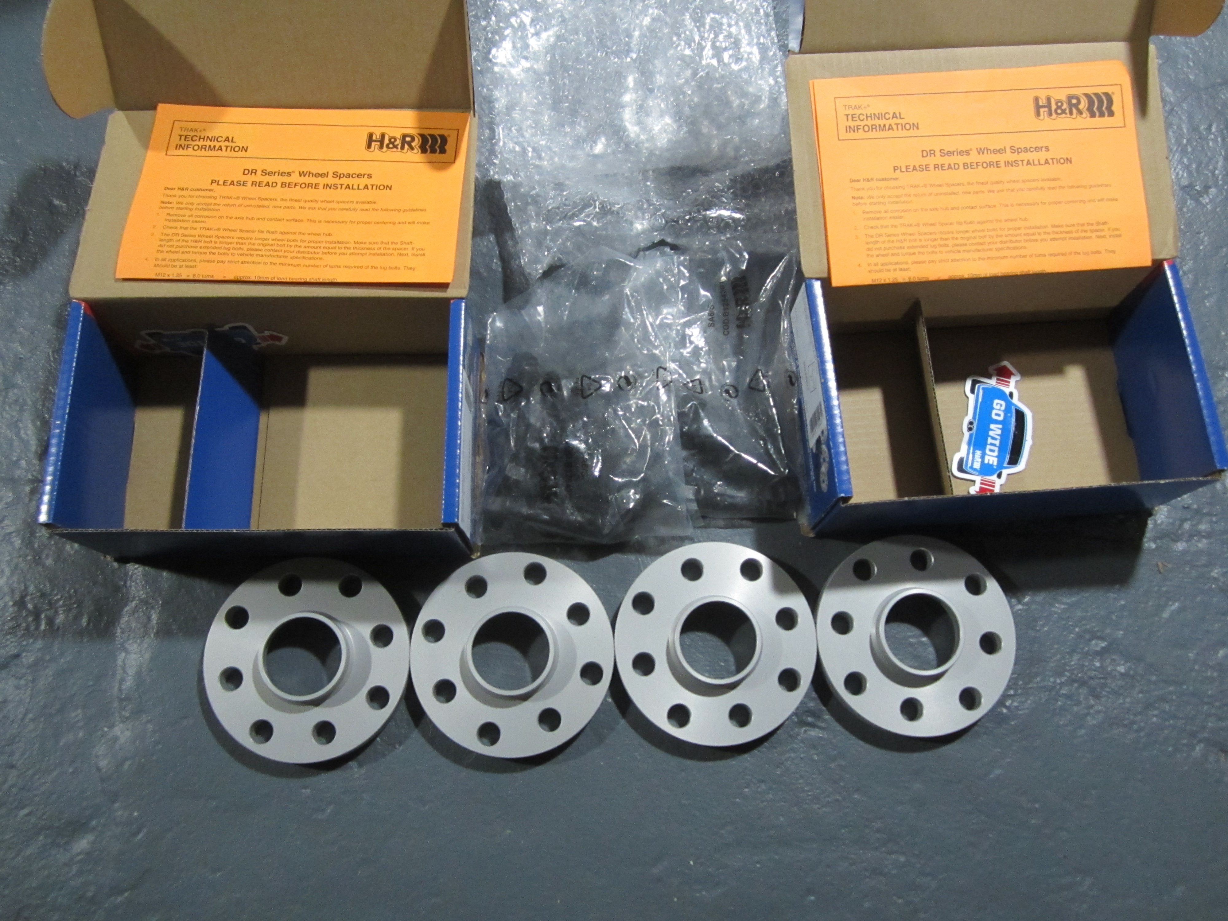 New set of 15mm H&R spacers with longer bolts - Miscellaneous - 2002FAQ