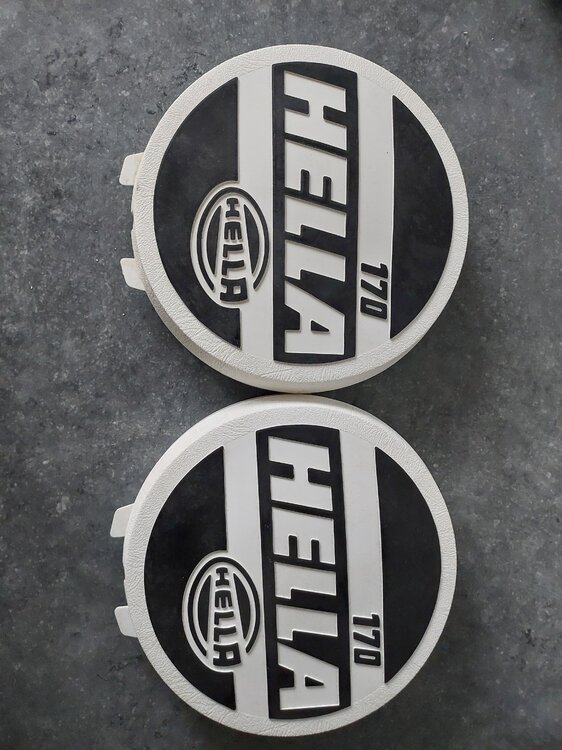 NOS Pair Hella 170 Fernscheinwerfer / Driving Lamps + Covers ...