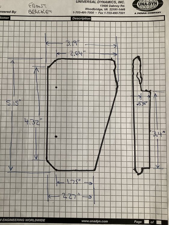 Dimensions for Ti / Tii brackets |﻿ BMW 2002 and other '02