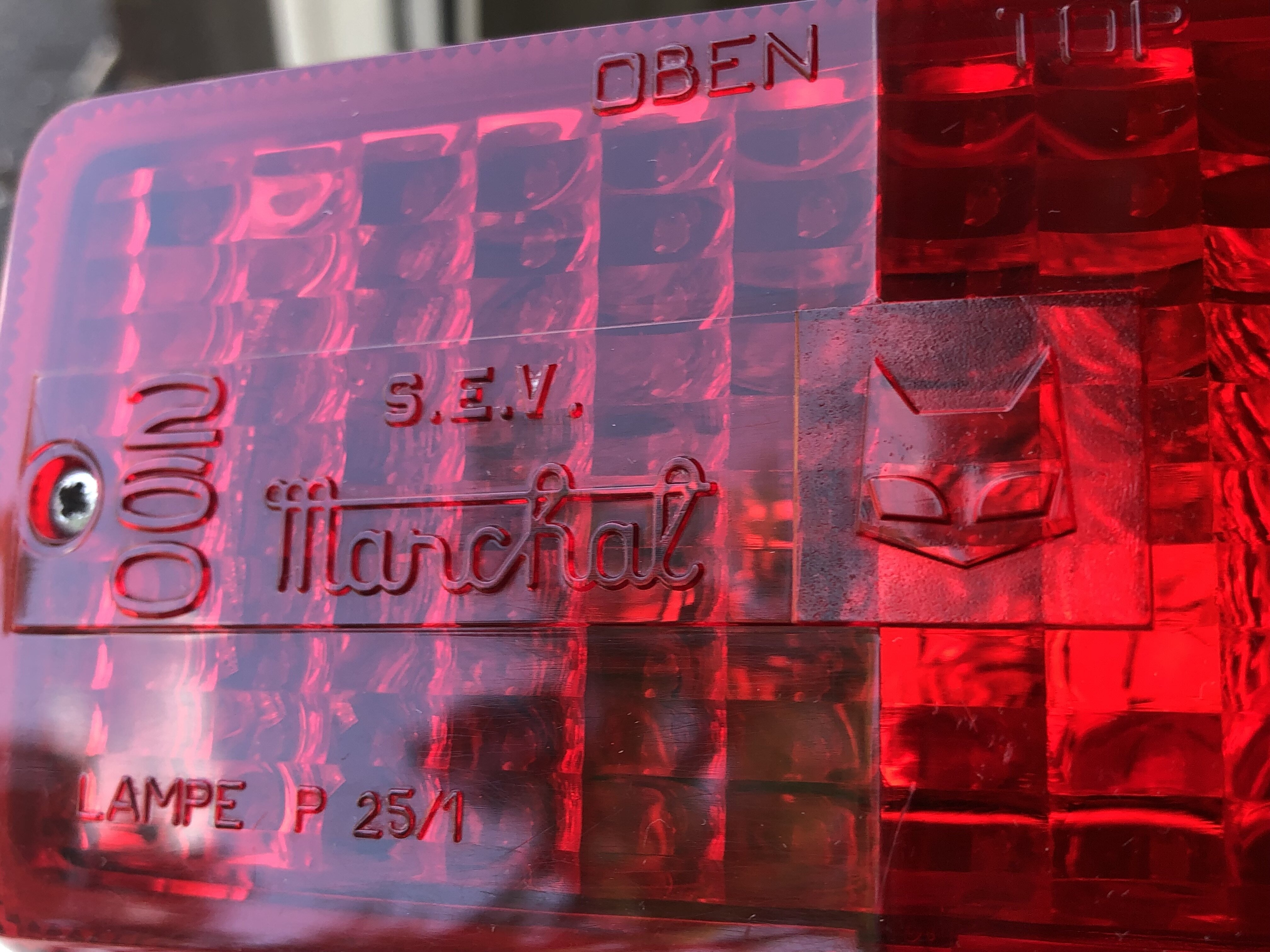 Rear RED fog light Marchal RARE |﻿ Body and Interior