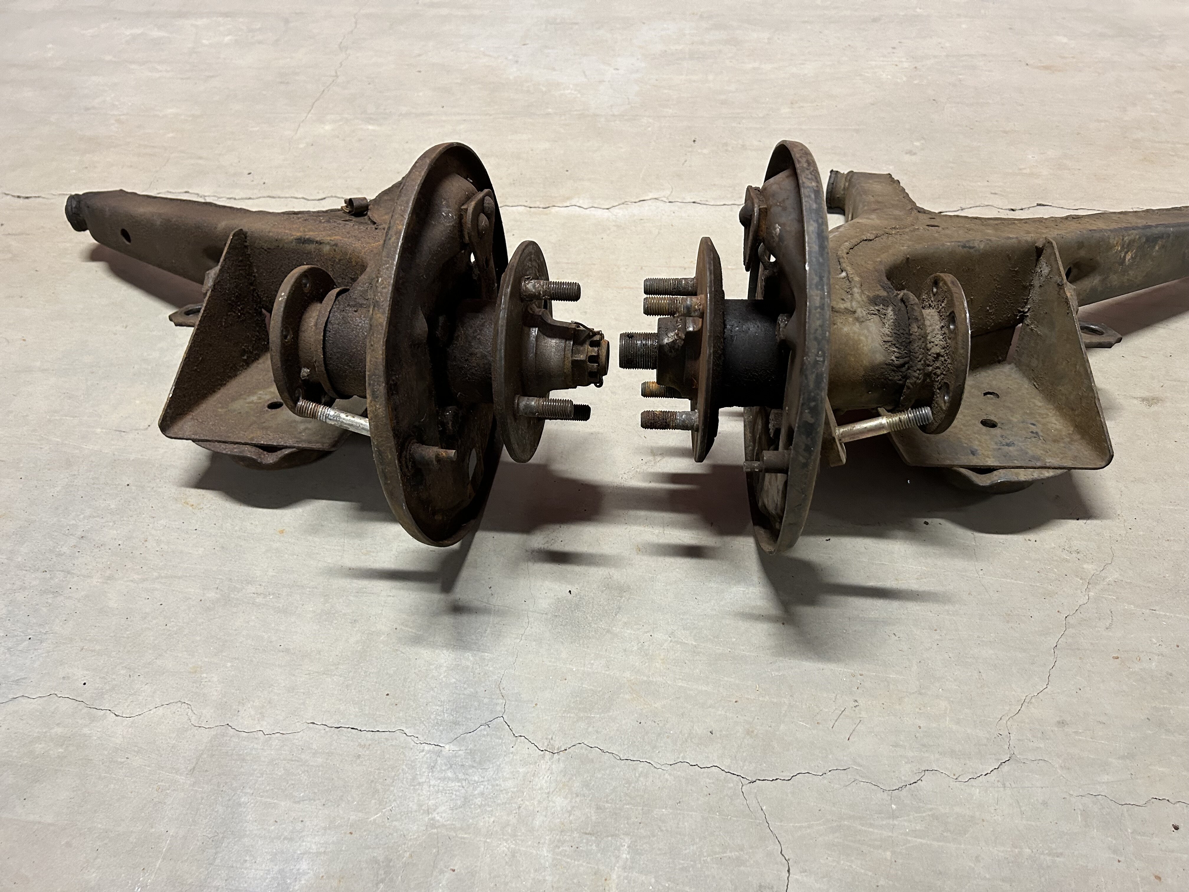 Tii trailing arms, spacers, bearings, hubs, backing plates ...