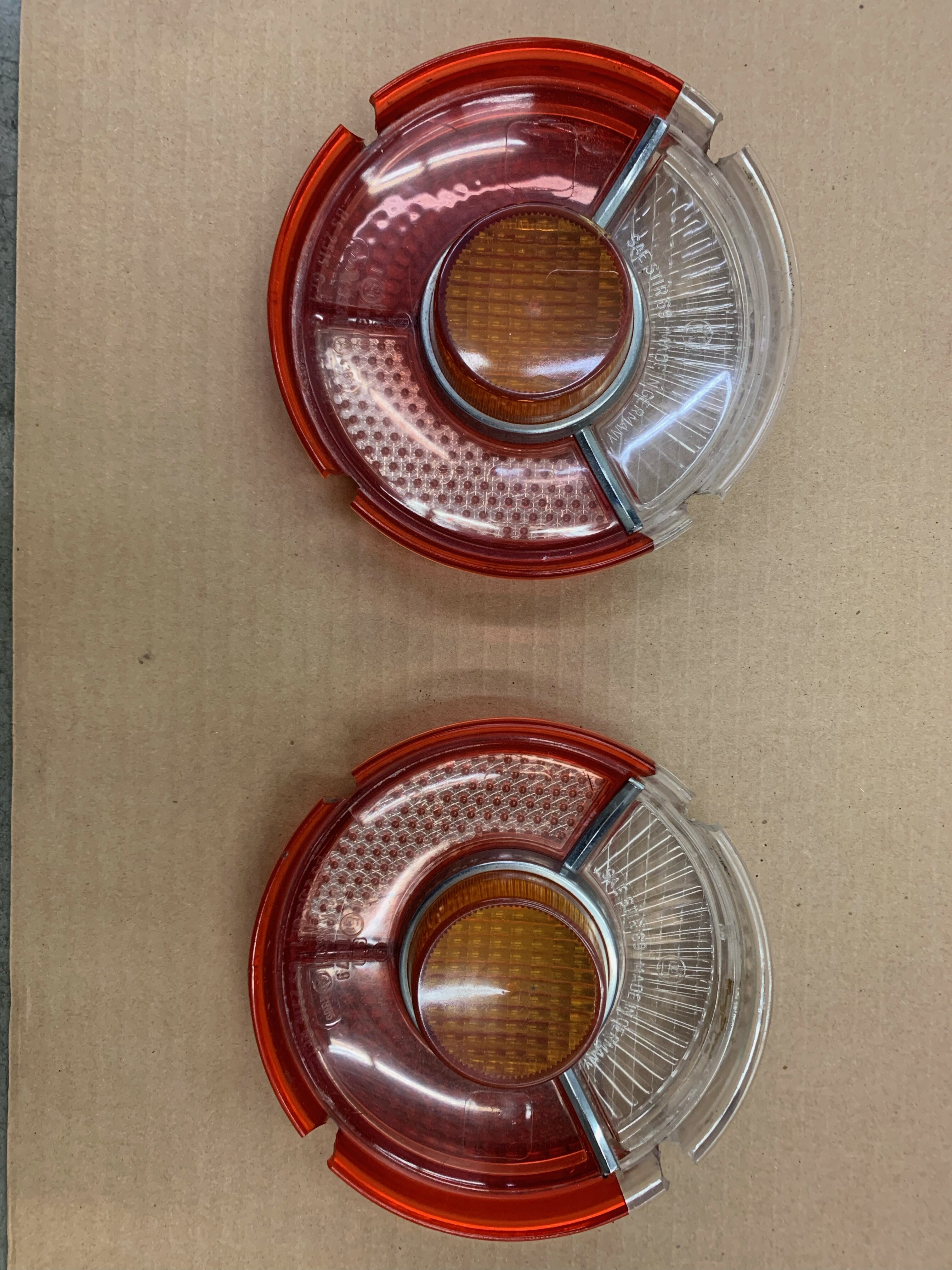 Roundie tail light lenses w/amber centers |﻿ Miscellaneous