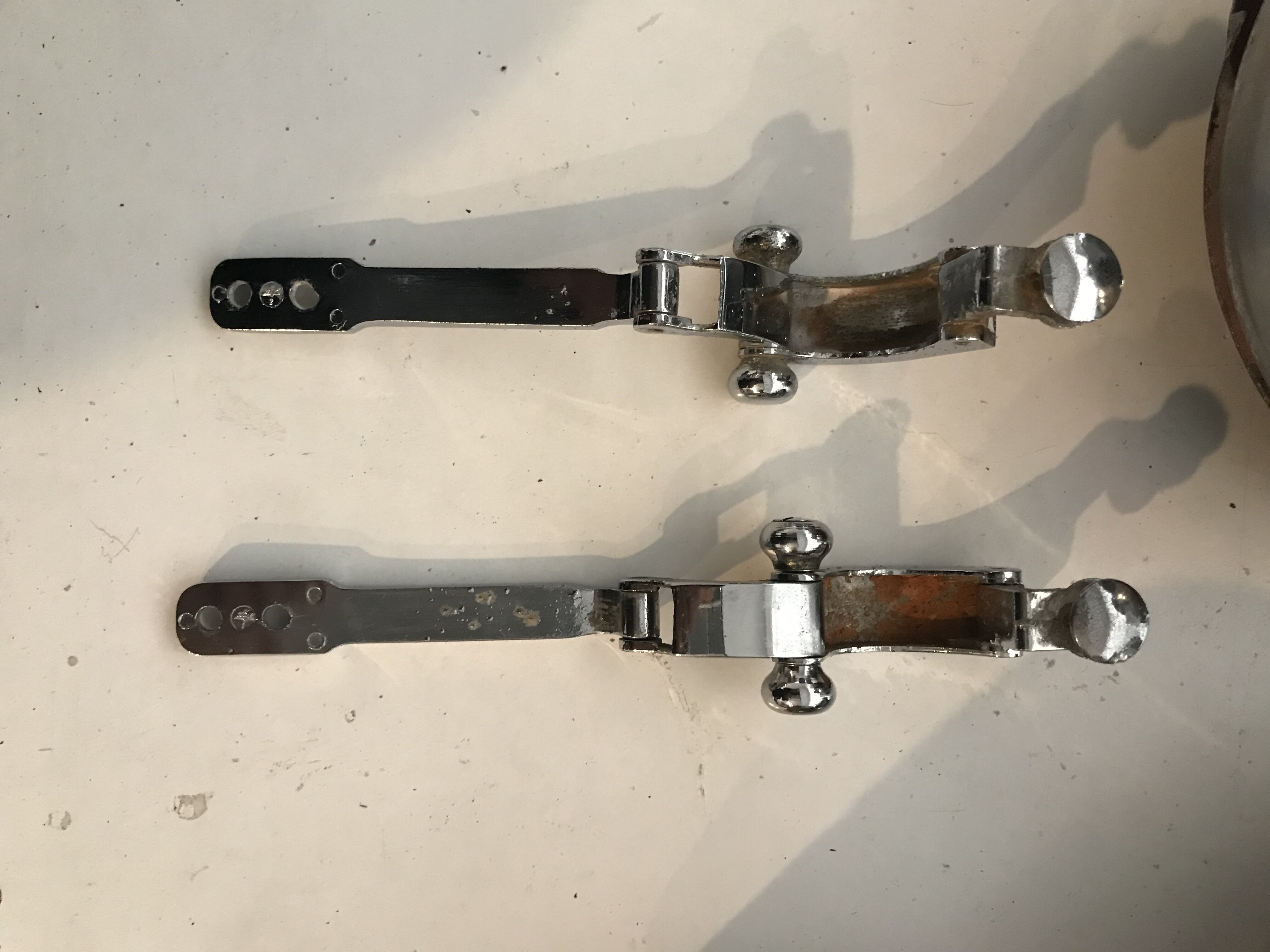 Early chrome rear quarter window latches |﻿ Body and Interior