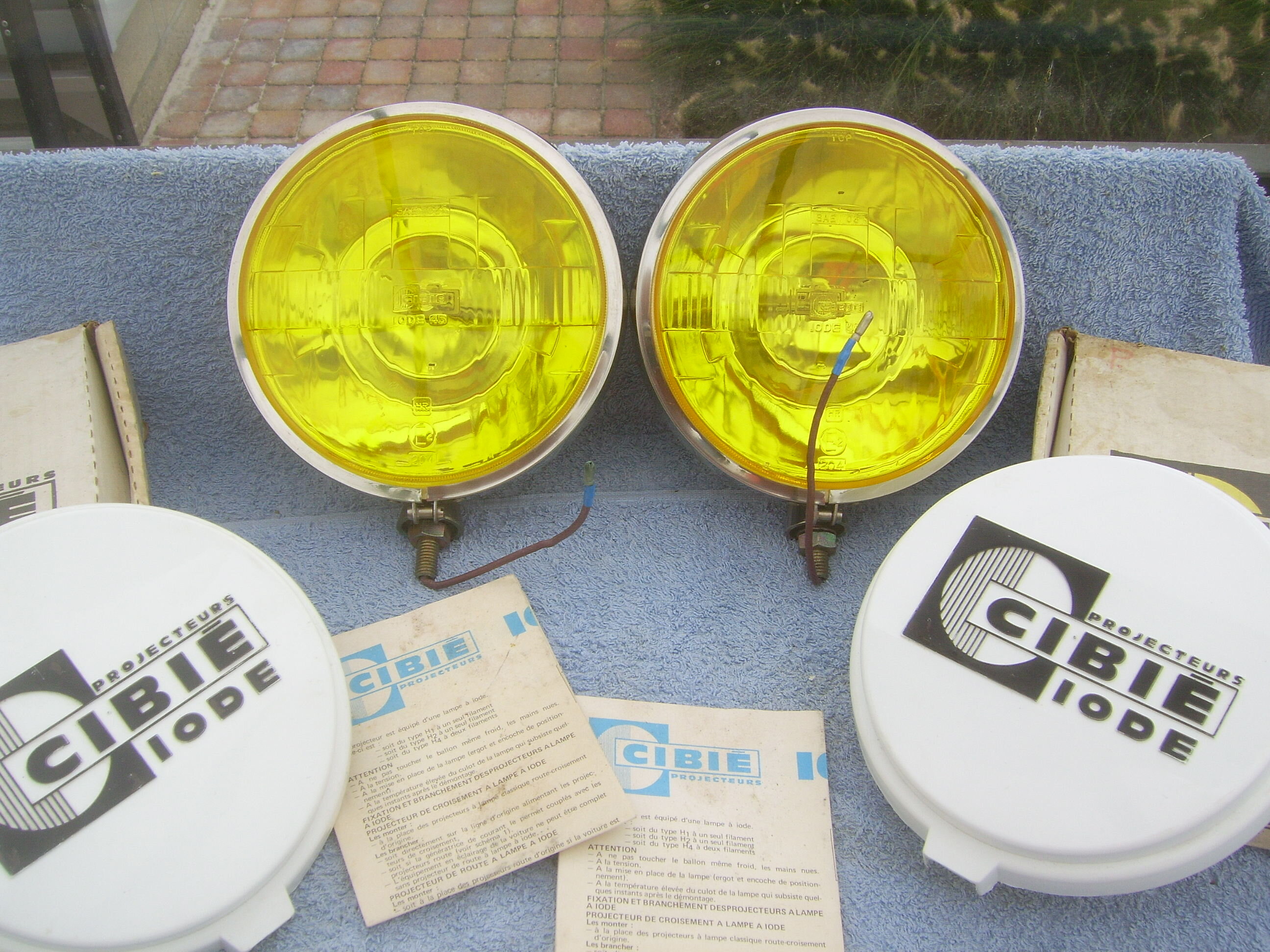 NOS Cibie Iode 45 Yellow Driving Lights with NOS Covers |﻿ Miscellaneous