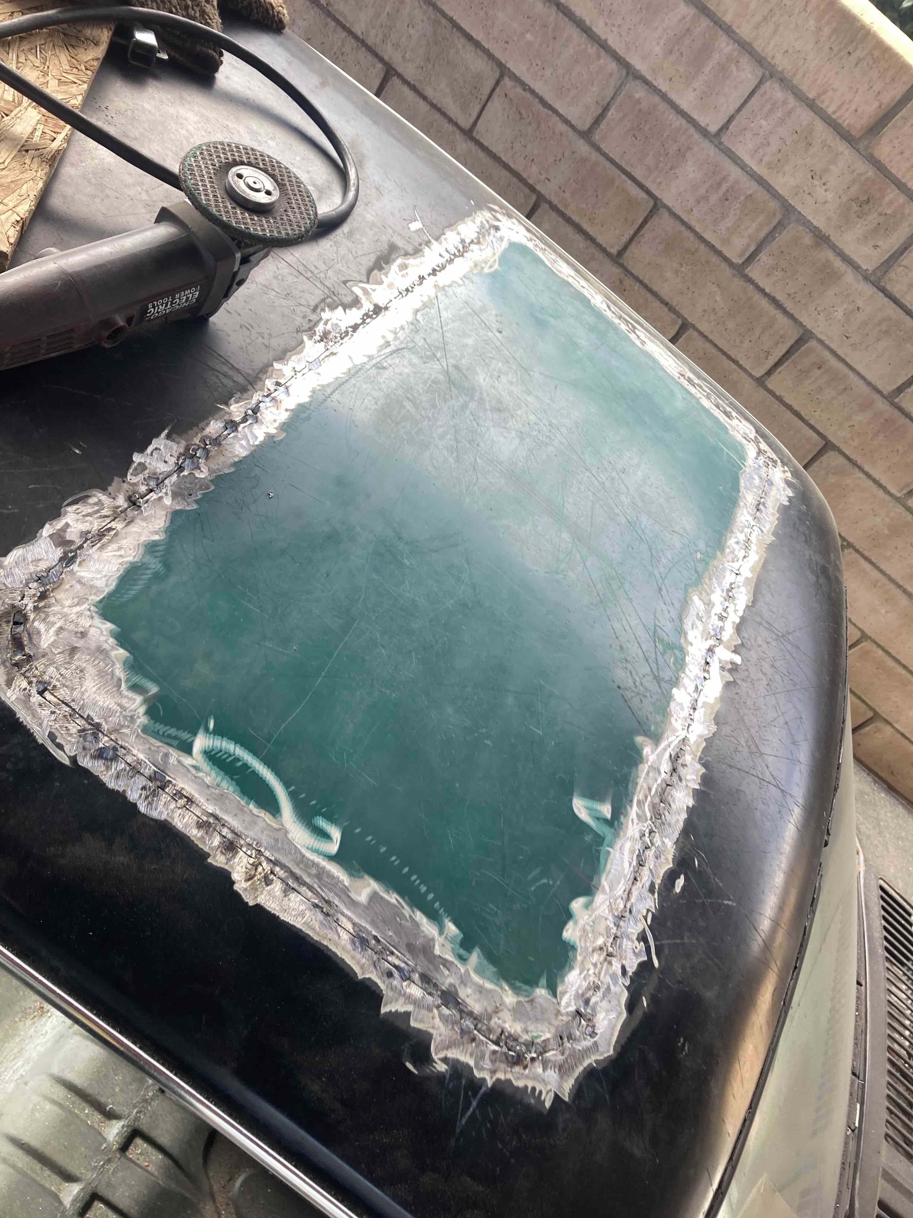 Sunroof Delete using sunroof lid as the patch |﻿ BMW 2002 and other '02
