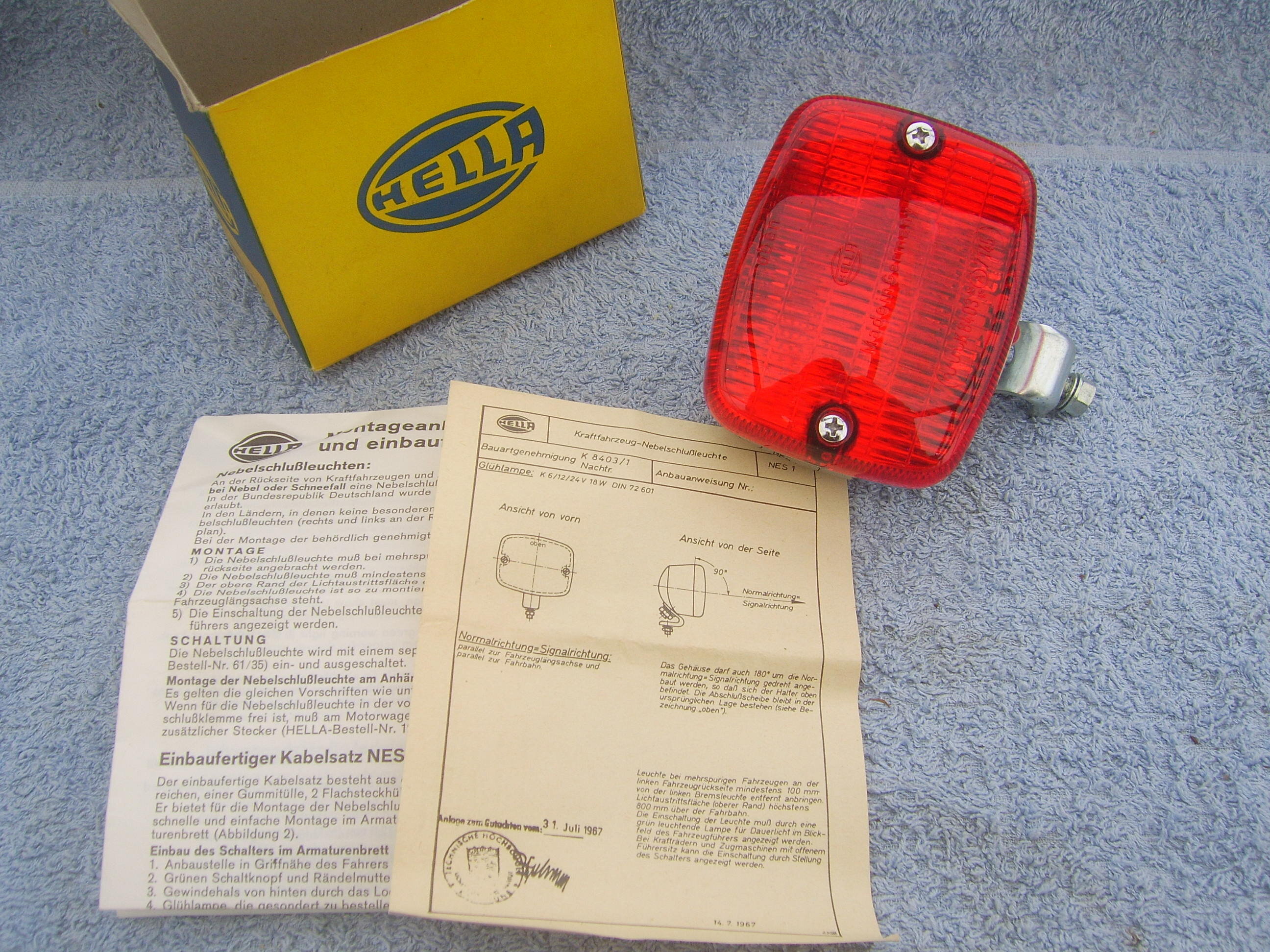 FS: NOS Hella Red Rear Fog Light |﻿ Miscellaneous