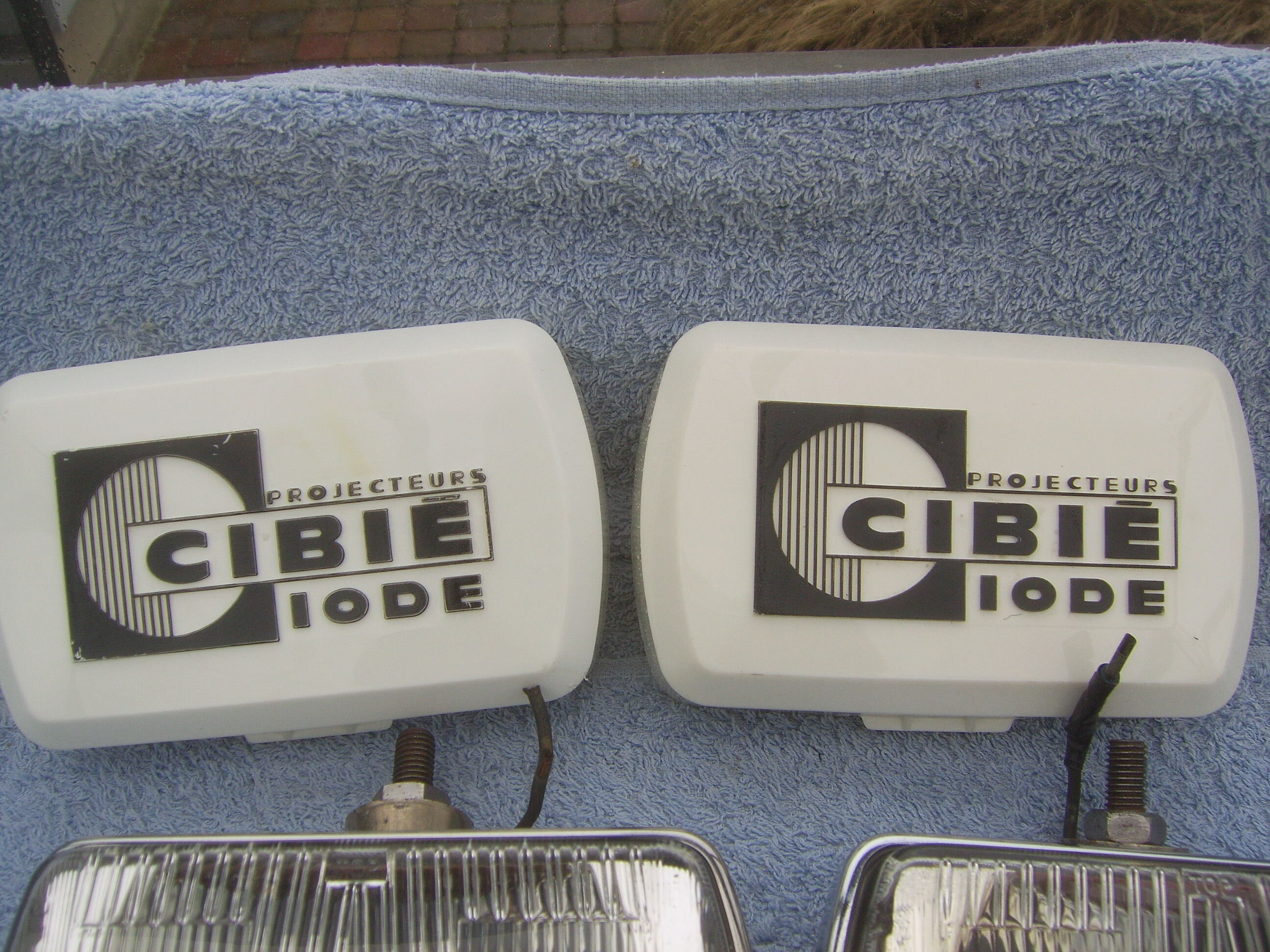 Set Cibie 35 Clear Fog Lights + NOS Covers |﻿ Miscellaneous