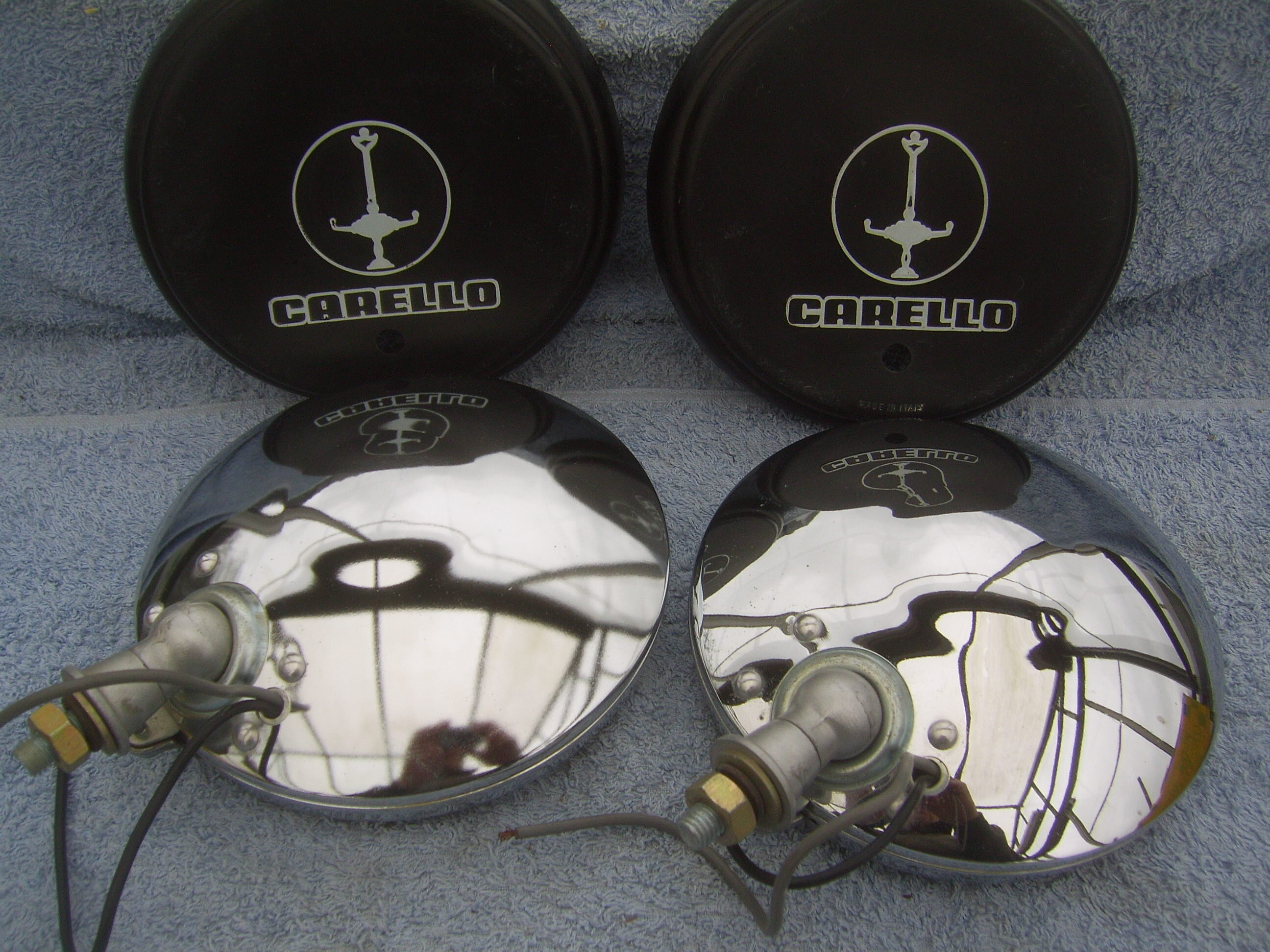 FS: NOS Carello Yellow Fog Lights + Covers |﻿ Miscellaneous